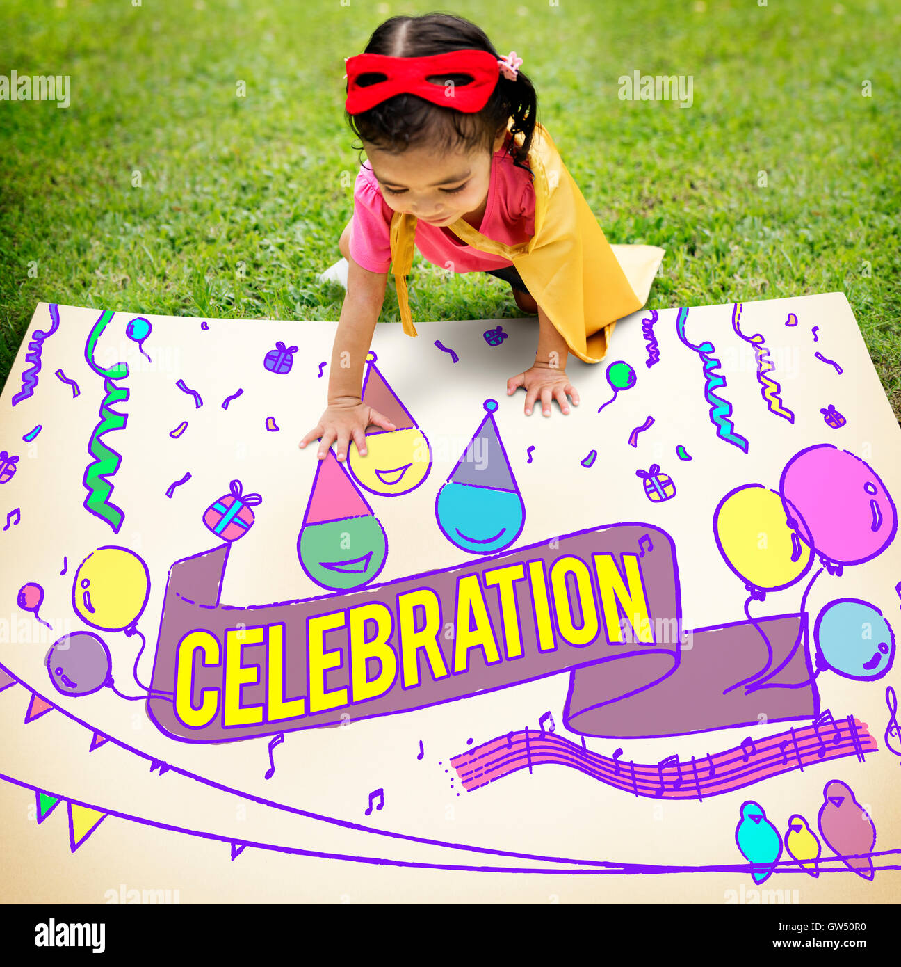 Celebration Congratulations Kid Enjoyment Concept Stock Photo - Alamy