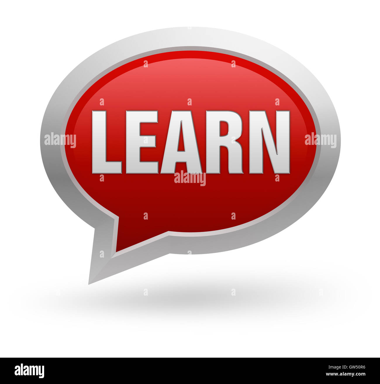 learn badge concept 3d illustration Stock Photo - Alamy