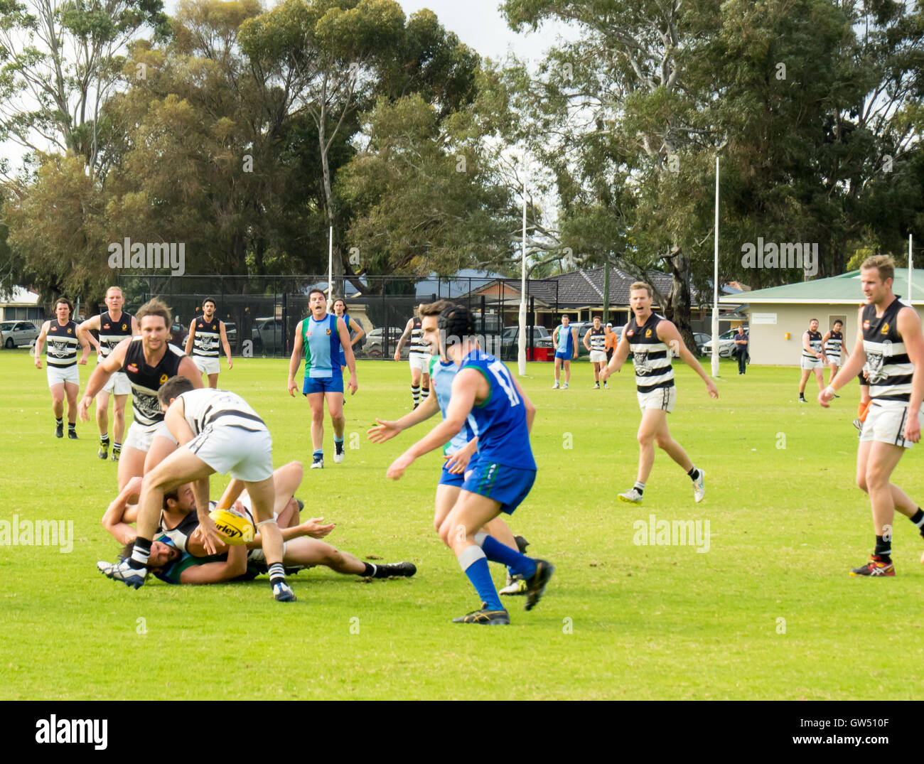 Aussie rules goal posts hi-res stock photography and images - Alamy