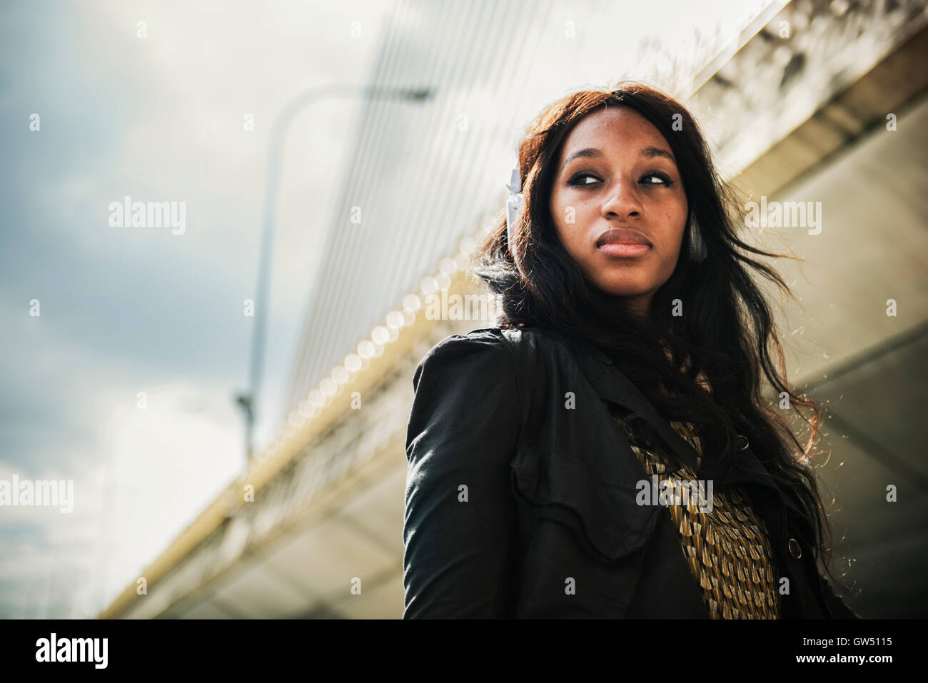Audio African Descent Music Listening Headphone Concept Stock Photo - Alamy