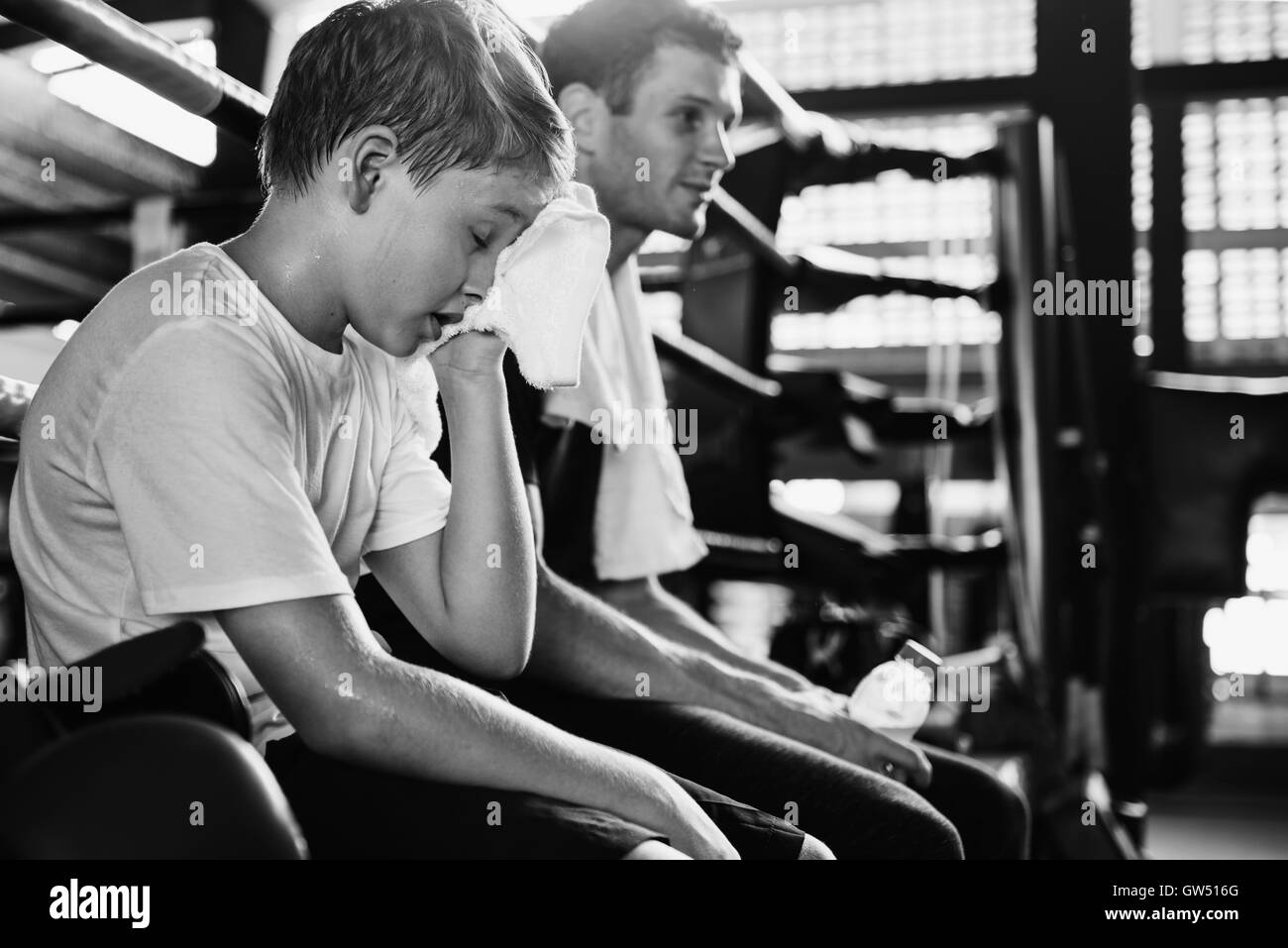 Coaching Trainer Sporty Exercise Athlete Workout Concept Stock Photo ...