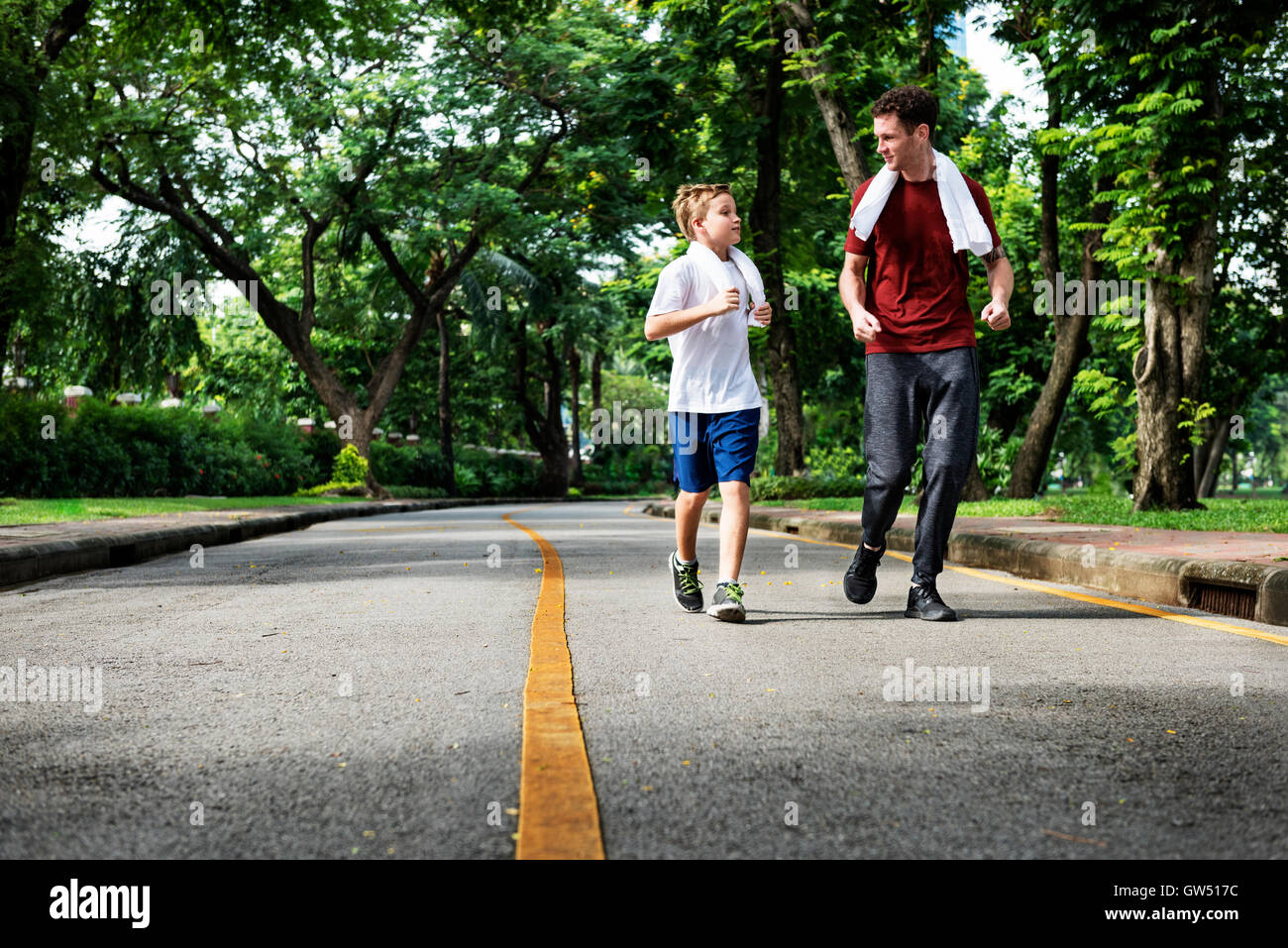 Training Athlete Brother Coaching Exercise Concept Stock Photo - Alamy