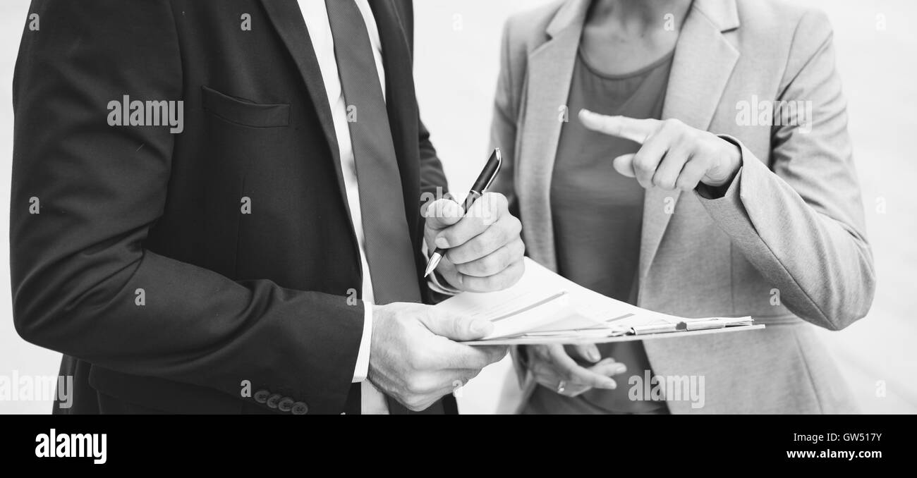 Corporate Office Worker Discussion Partnership Concept Stock Photo - Alamy