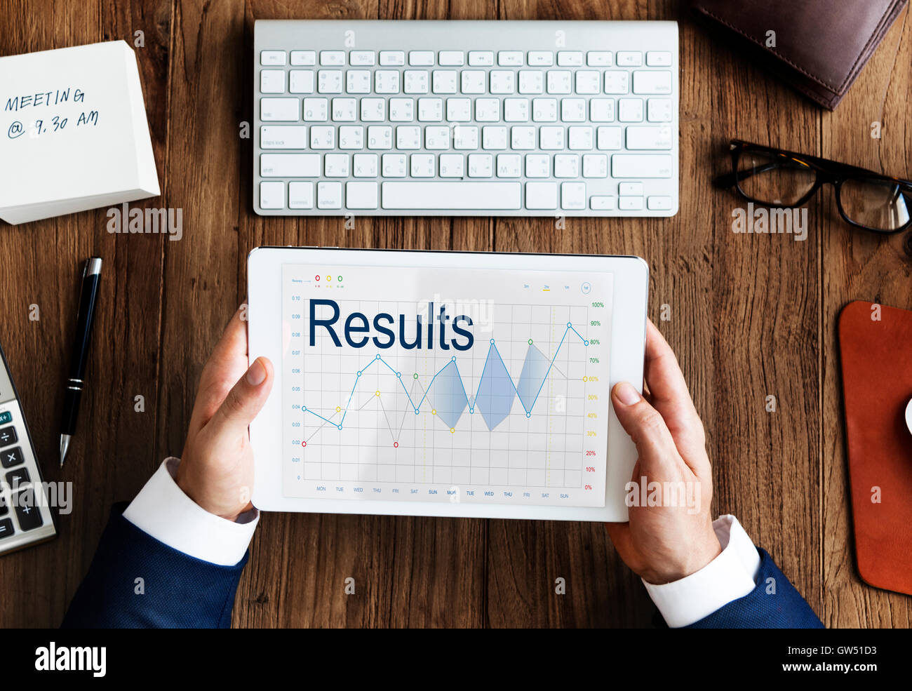 Business Result Graph Calculation Concept Stock Photo - Alamy