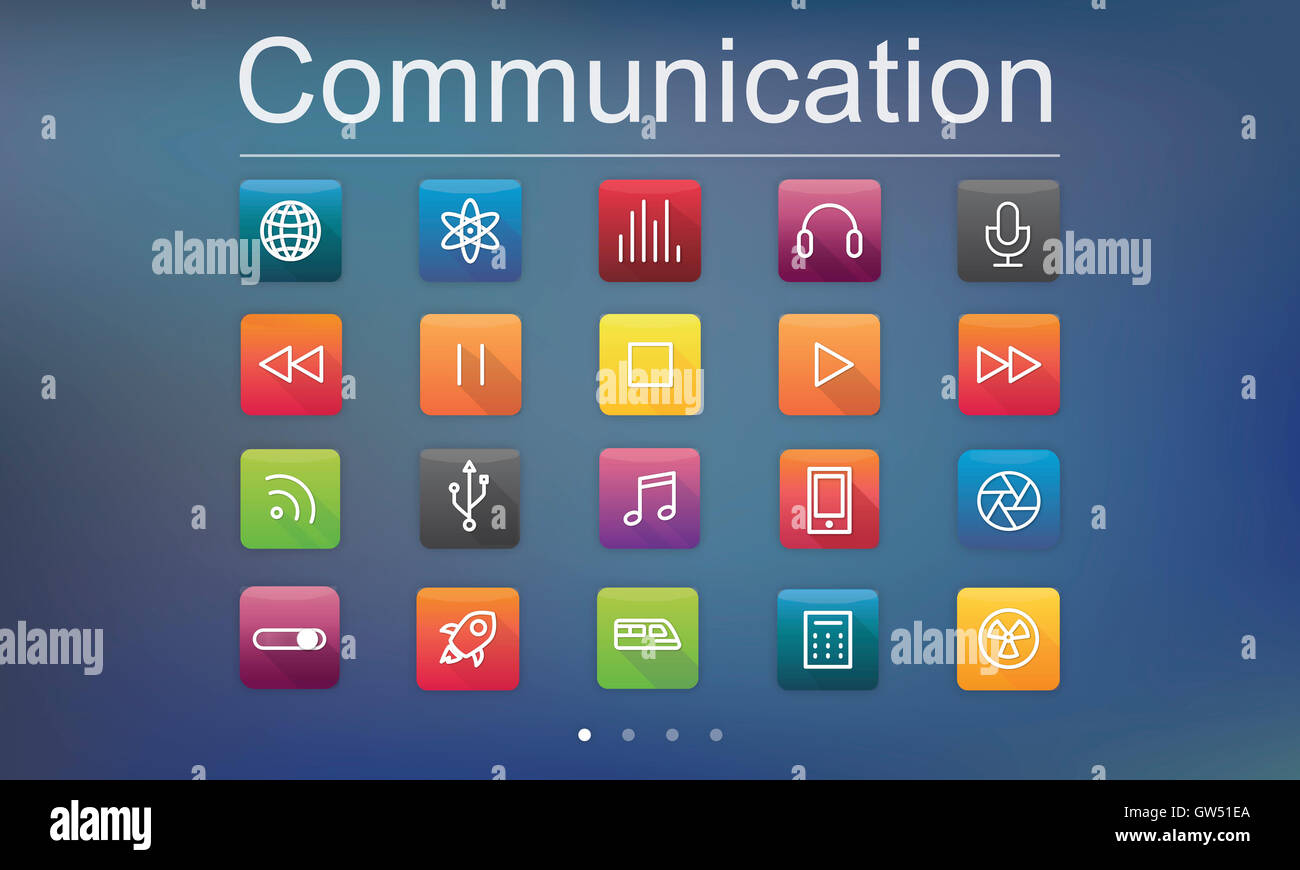 Multimedia Connection Digital Content Futuristic Concept Stock Photo ...