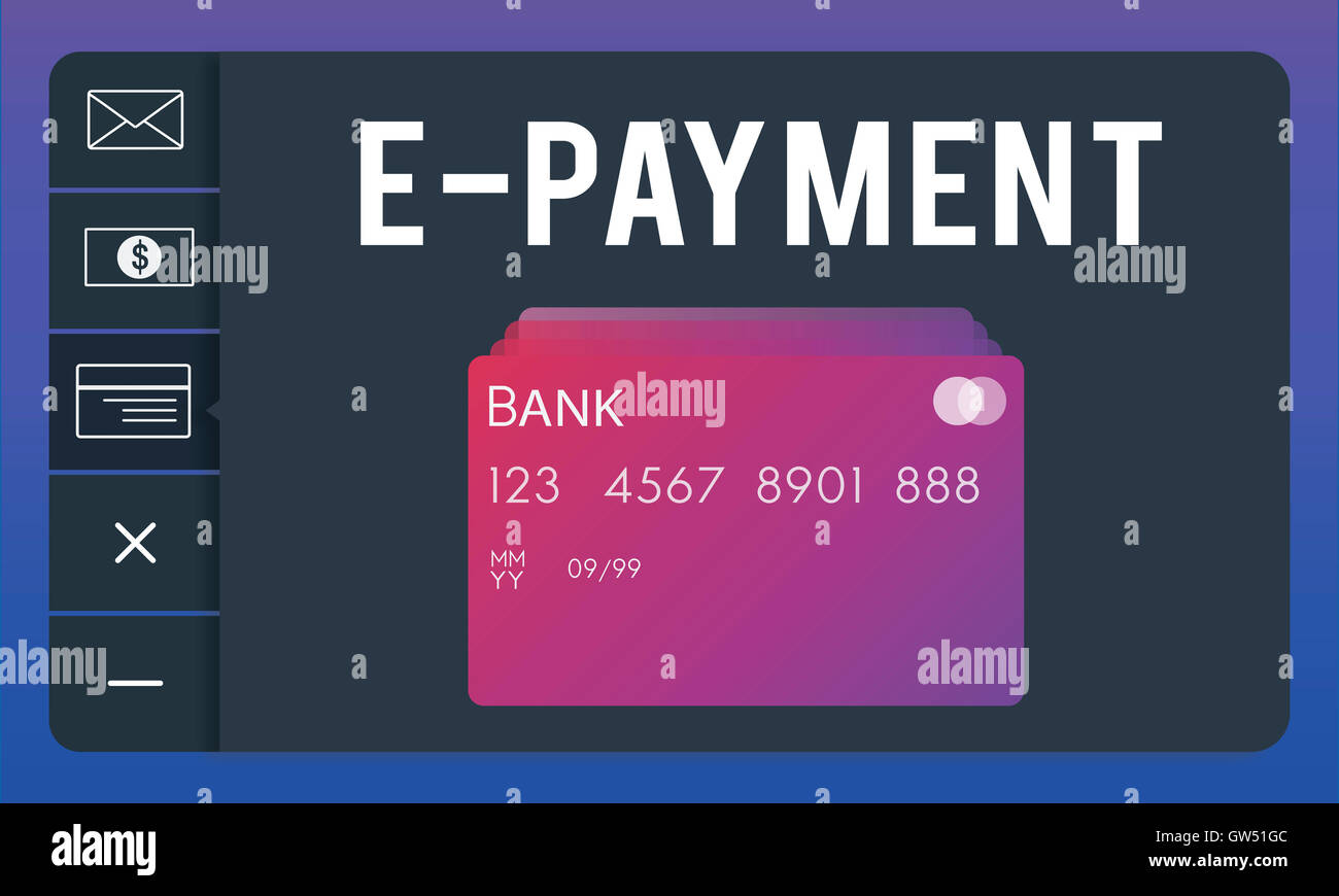 Debit Card Payment Account Graphic Concept Stock Photo - Alamy