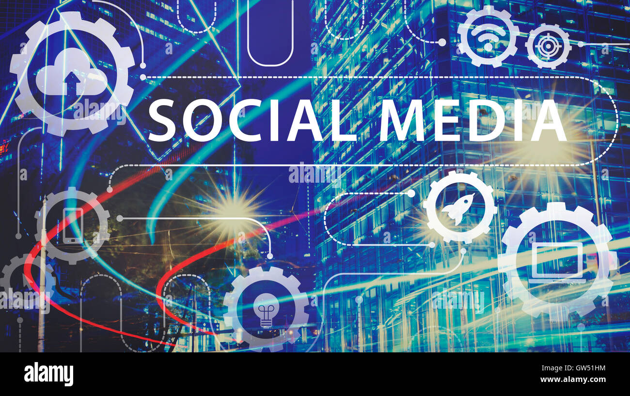 Multimedia Communication Networking Connection Icons Concept Stock ...