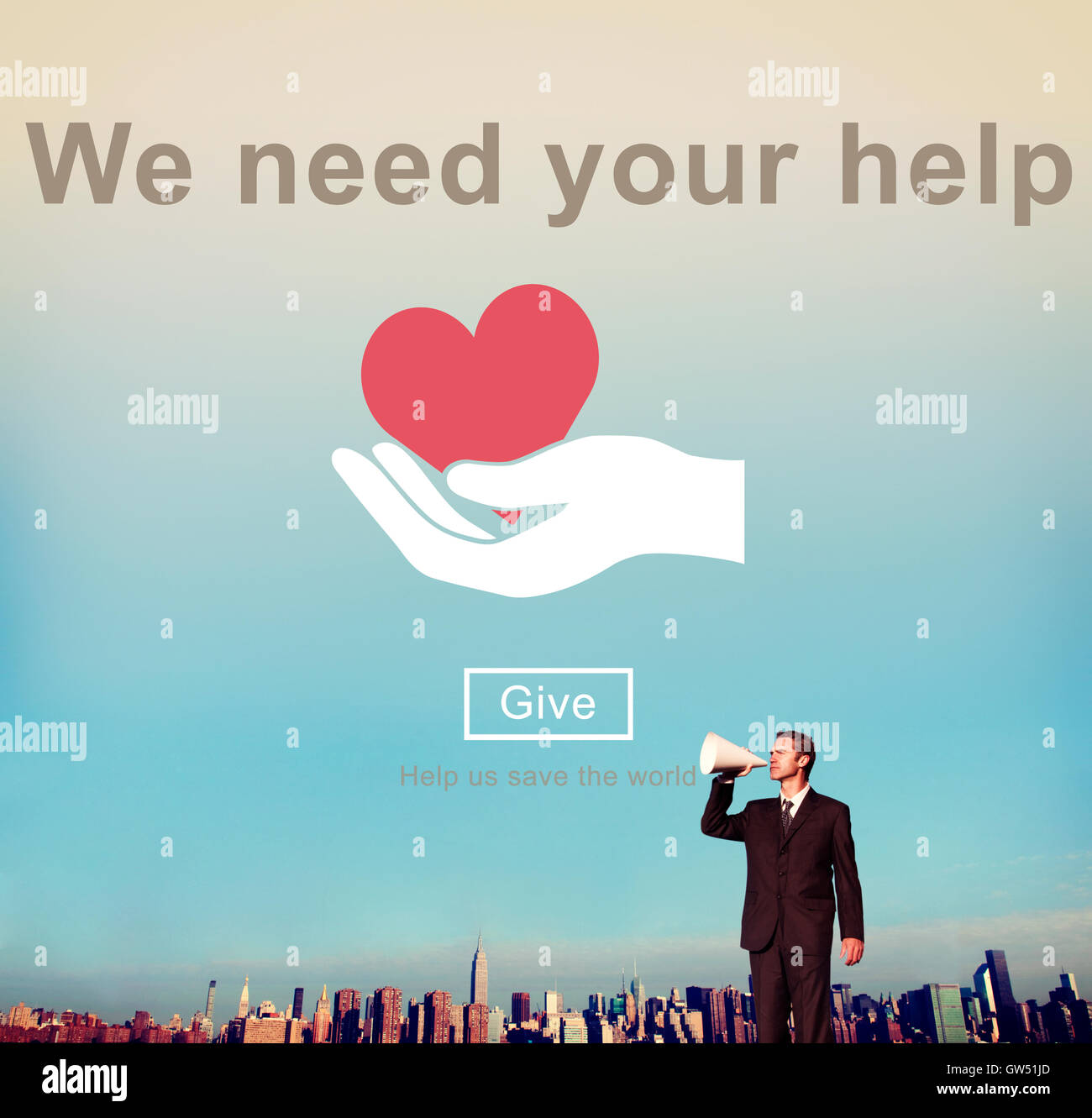 We Need Your Help Donate Charity Helping Suport Concept Stock Photo - Alamy
