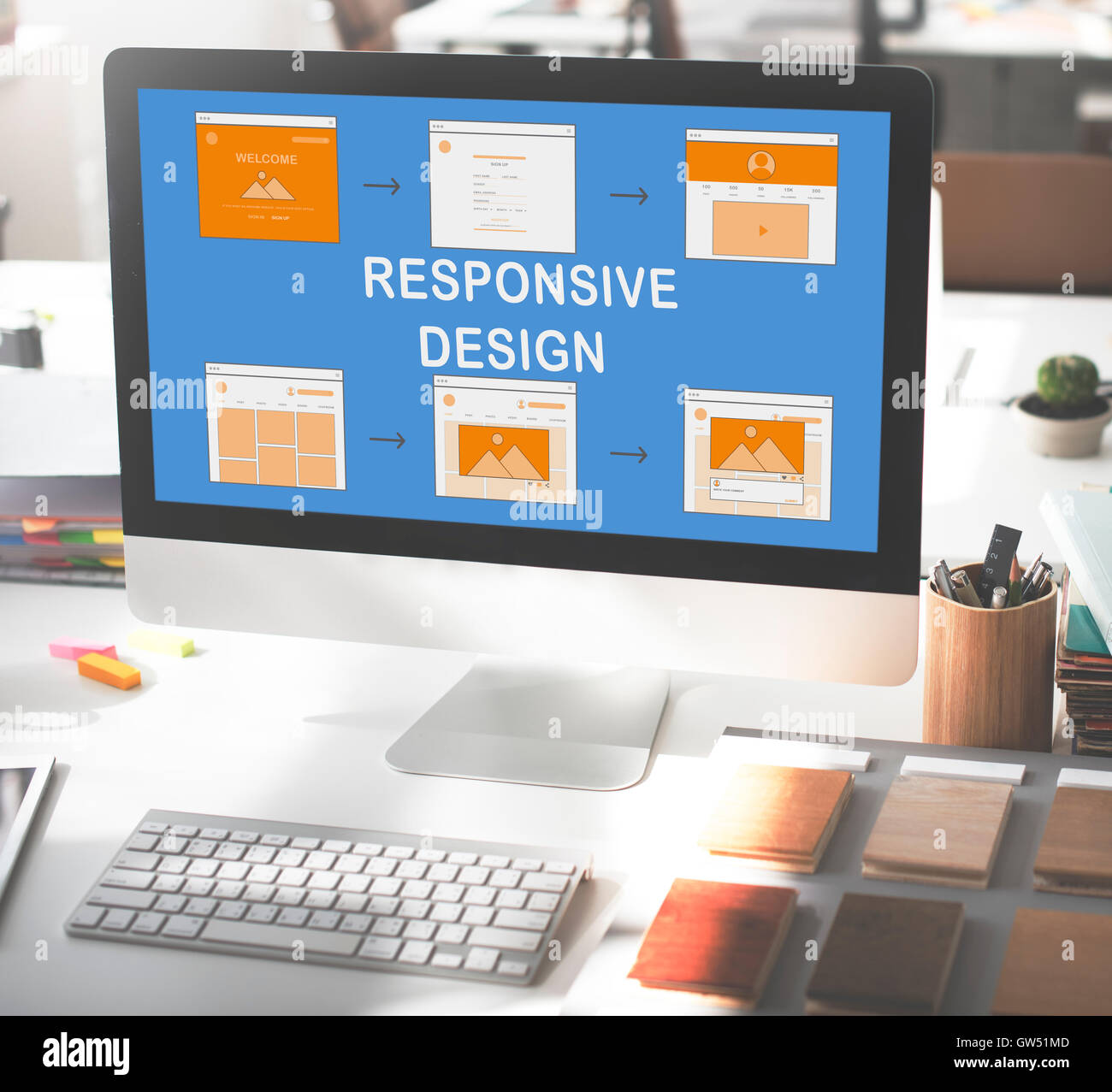 Web Template Website Design Concept Stock Photo - Alamy
