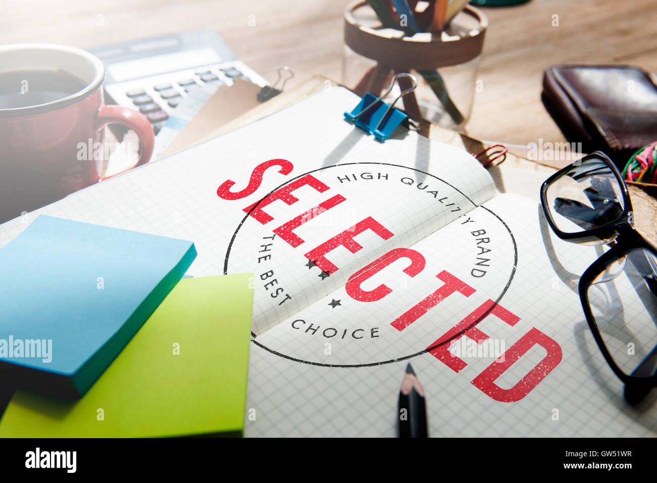 Selected Decision Result Selection Yes Status Concept Stock Photo - Alamy