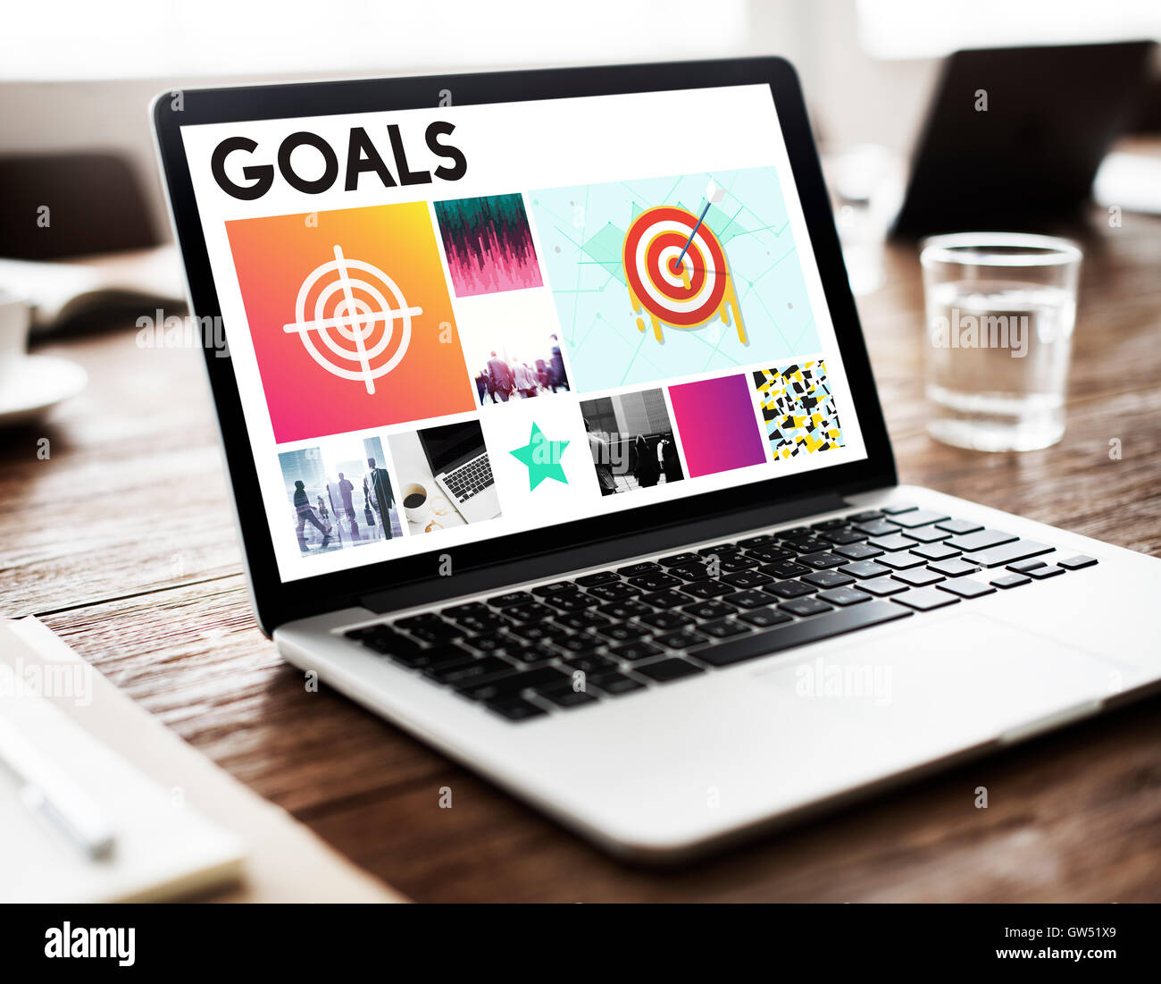 Launch Target Goals Rocketship Graphic Concept Stock Photo - Alamy