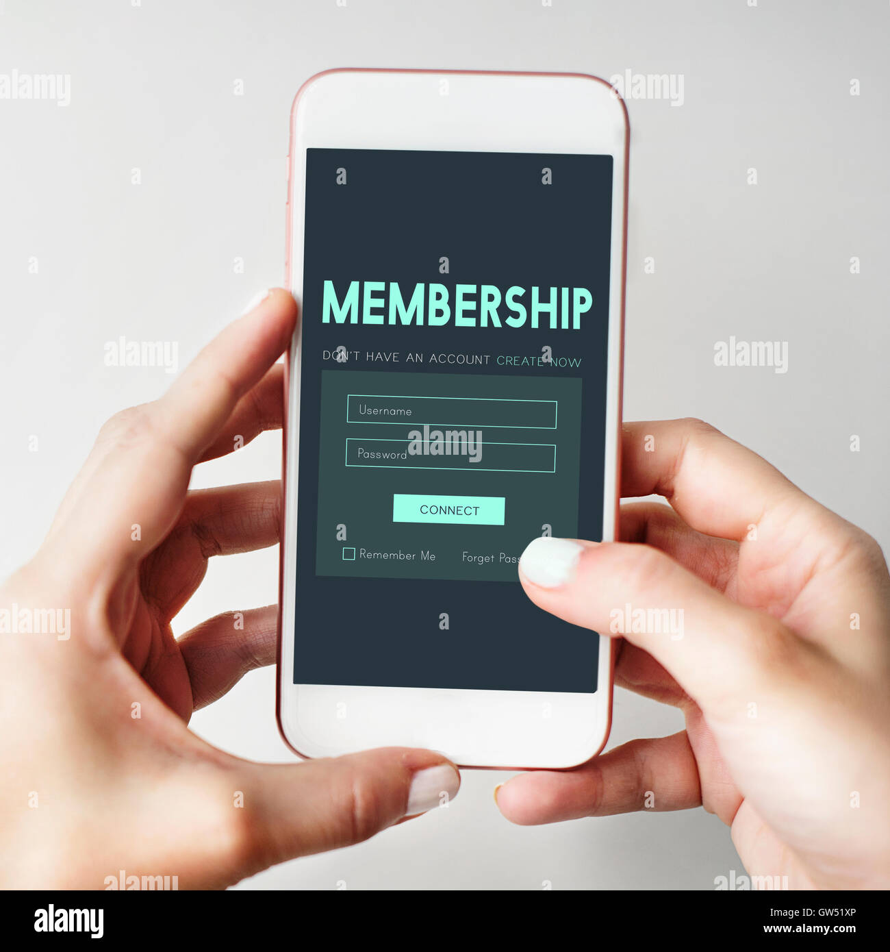 Member Log in Membership Username Password Concept Stock Photo - Alamy