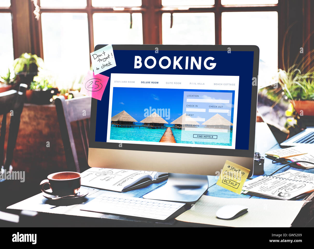 Holiday Reservation Website Interface Concept Stock Photo - Alamy
