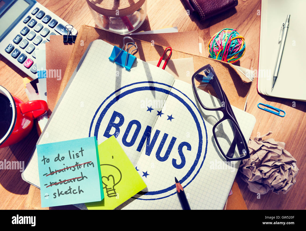 Bonus Prize Profit Incentive Additional Compensation Concept Stock ...