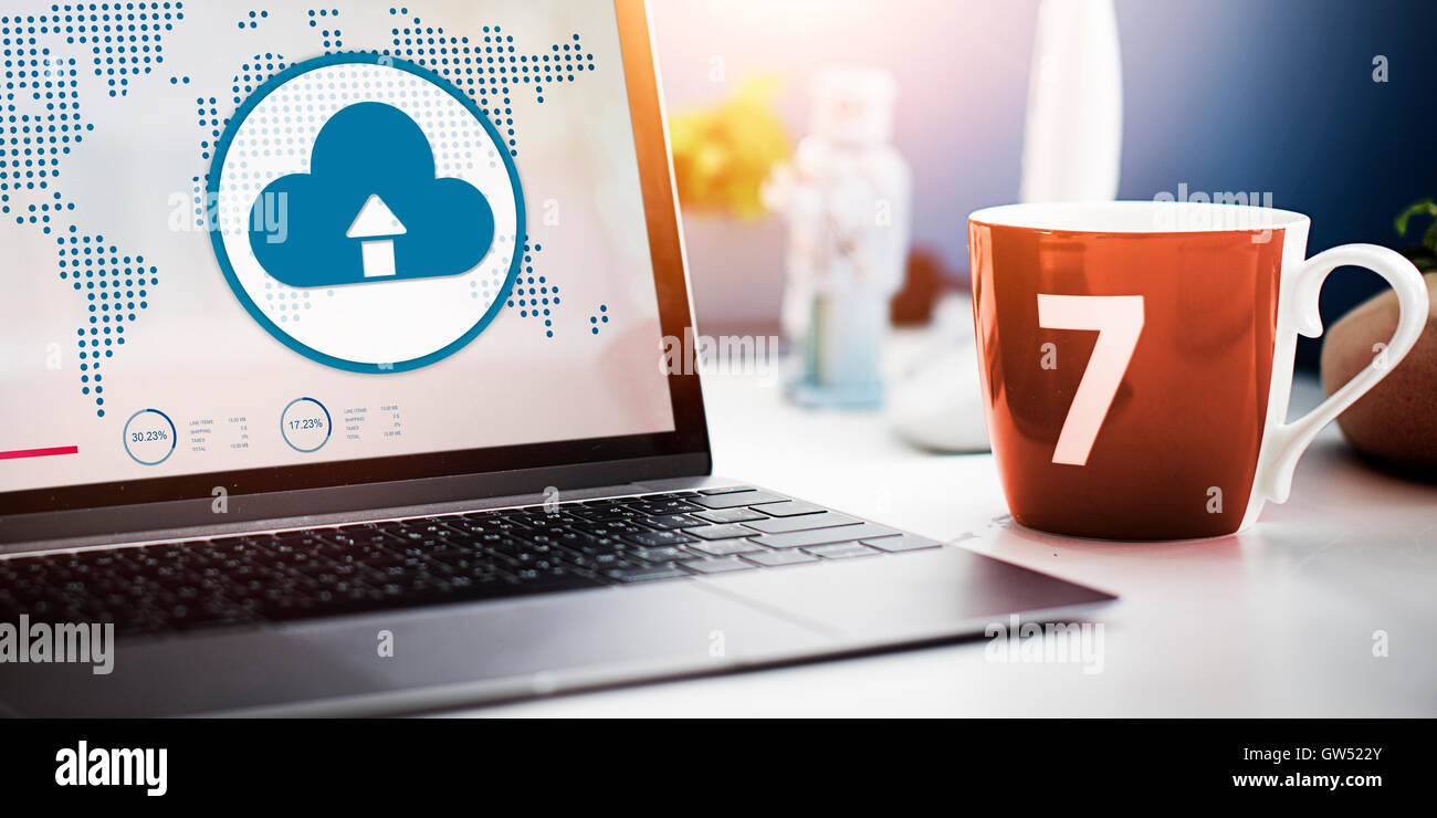 Cloud Computing Globalization Connection Technology Concept Stock Photo ...