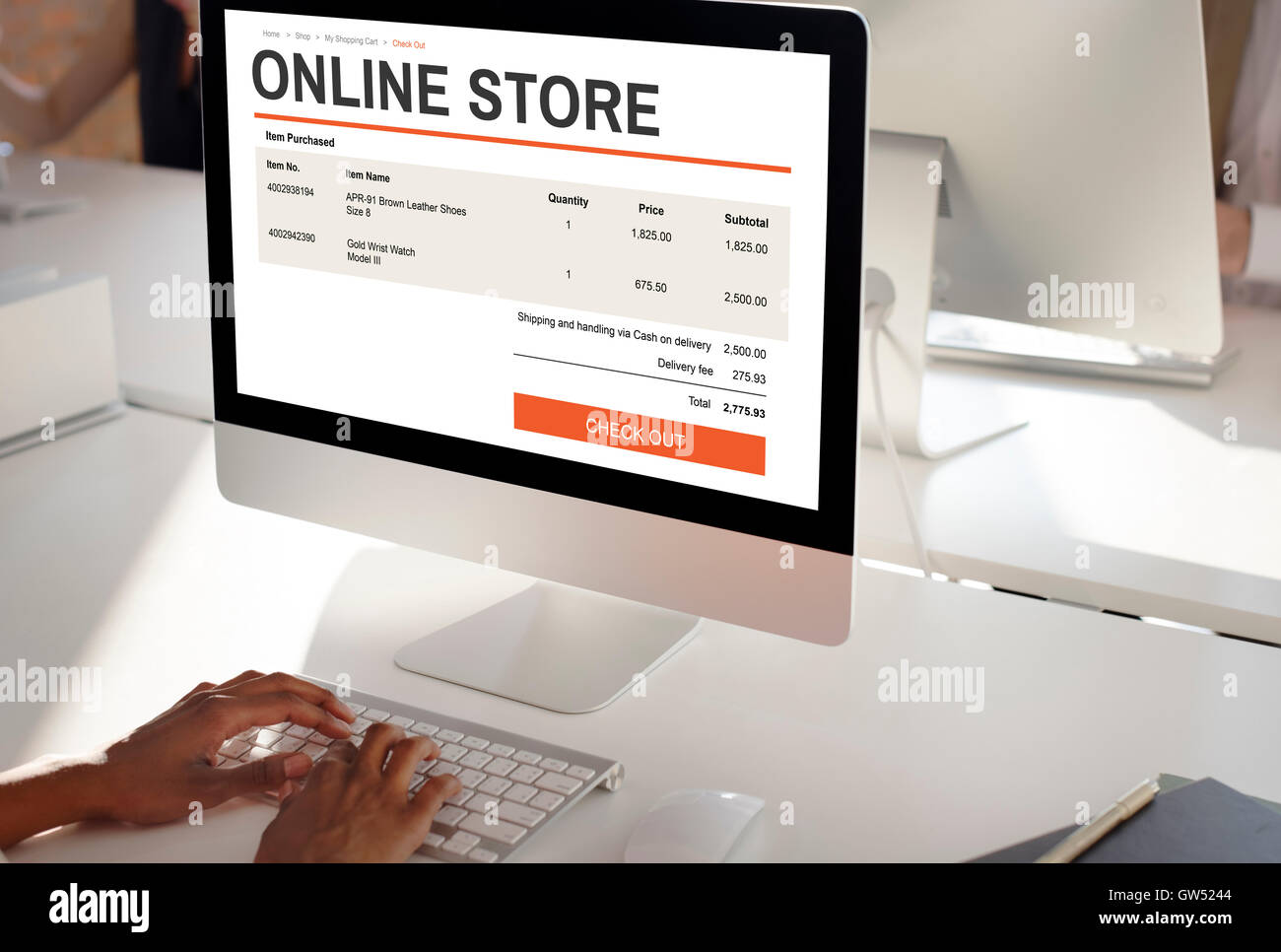 E-commerce Online Shopping Website Technology Concept Stock Photo - Alamy