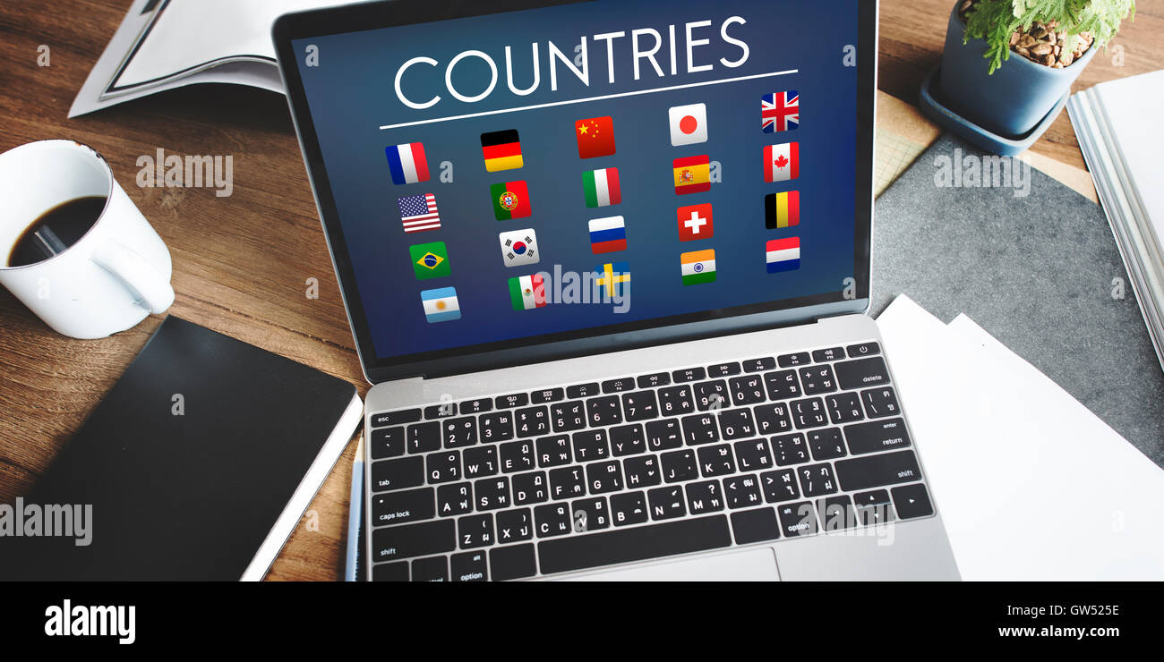 Flag Countries Foreign International Symbol Concept Stock Photo - Alamy