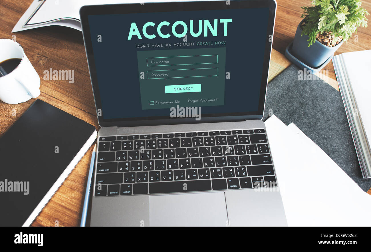 Member Log in Membership Username Password Concept Stock Photo - Alamy