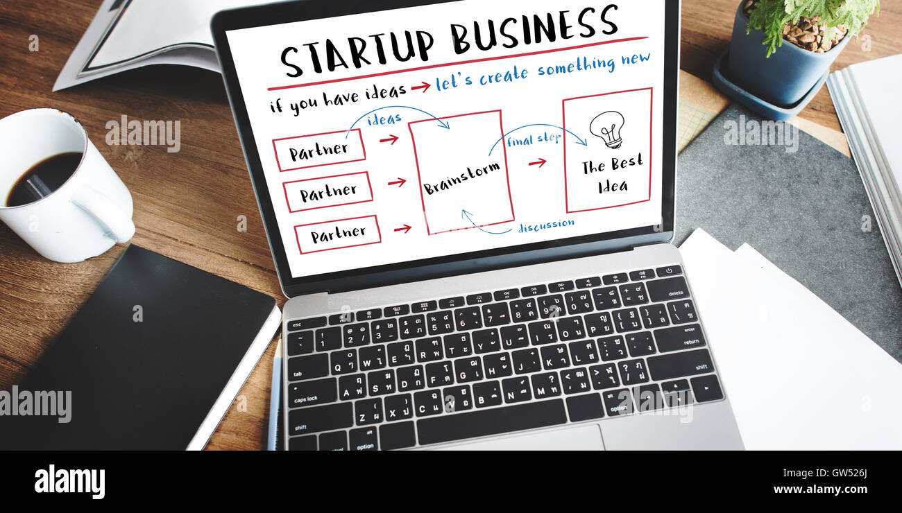 Startup Business Plan Brainstorming Graphic Concept Stock Photo - Alamy