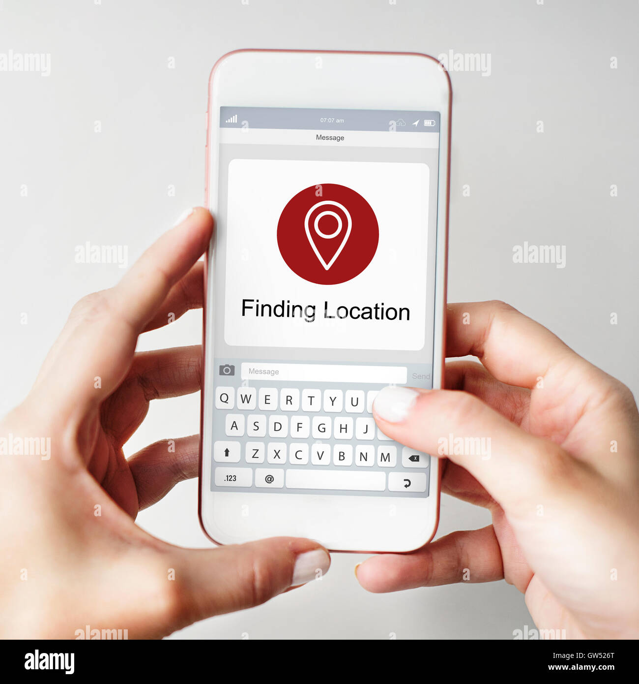 Location Finder Map Application Concept Stock Photo - Alamy