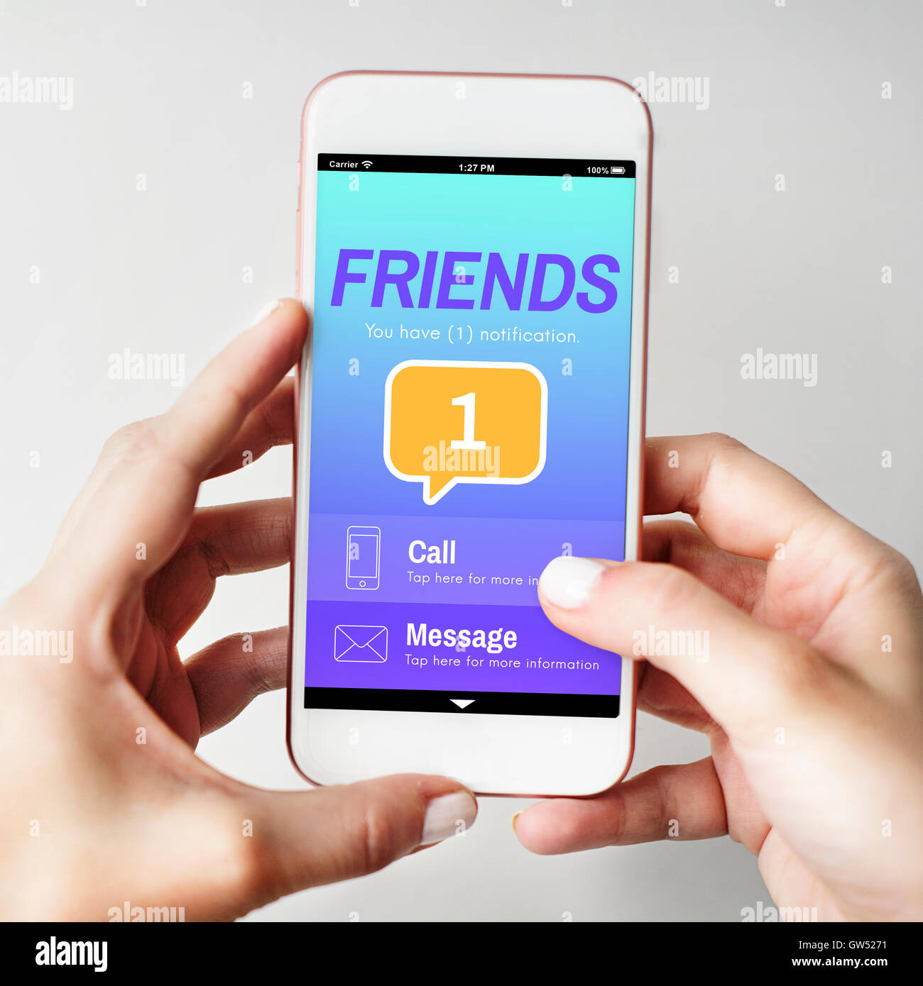 Friends Social Communication Message Graphic Concept Stock Photo - Alamy