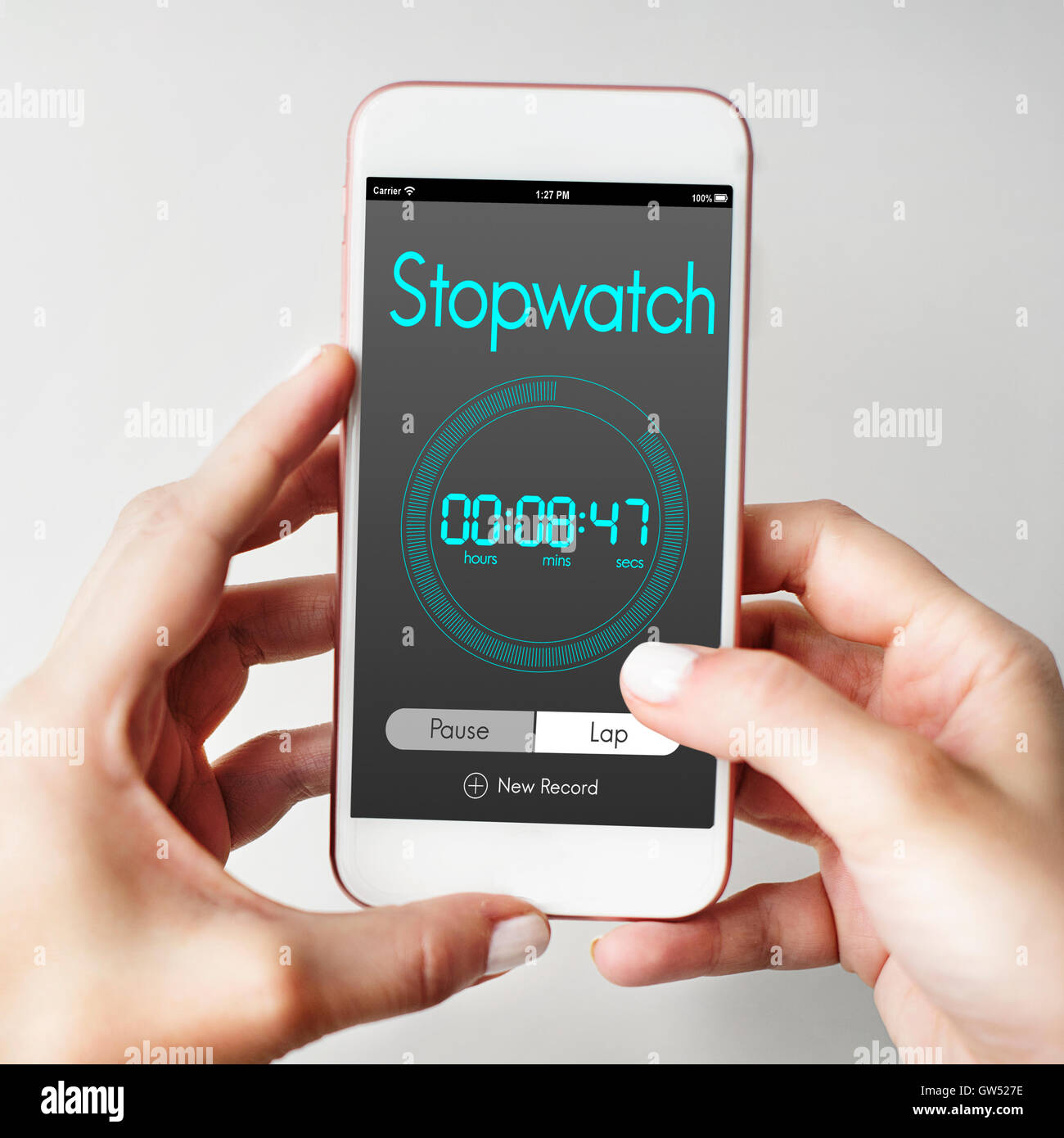Stopwatch Time New Record Concept Stock Photo - Alamy