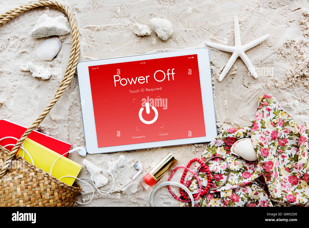 Power Off Touchscreen Display Concept Stock Photo - Alamy