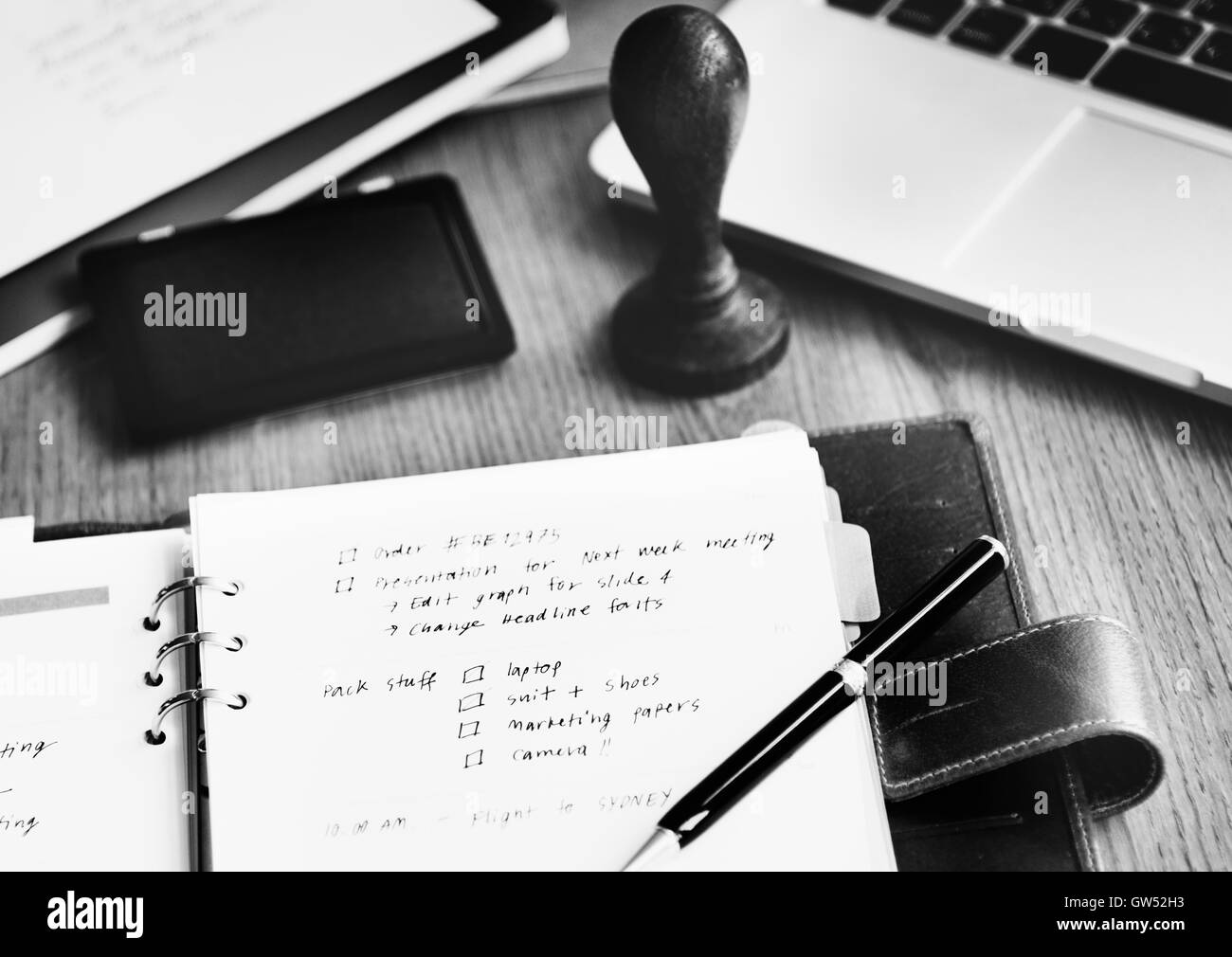 List Memo To-Do Task Target Tactics Vision Concept Stock Photo - Alamy