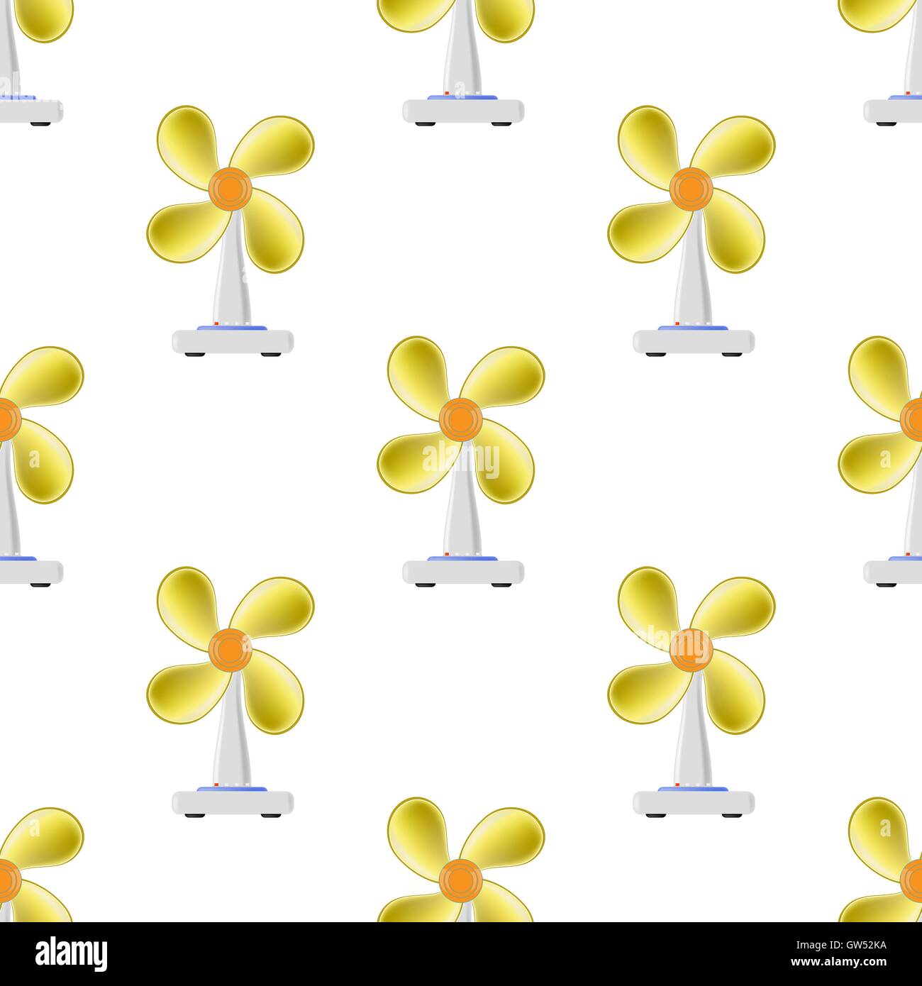 Fan with Orange Blades Seamless Pattern Stock Vector Image & Art - Alamy