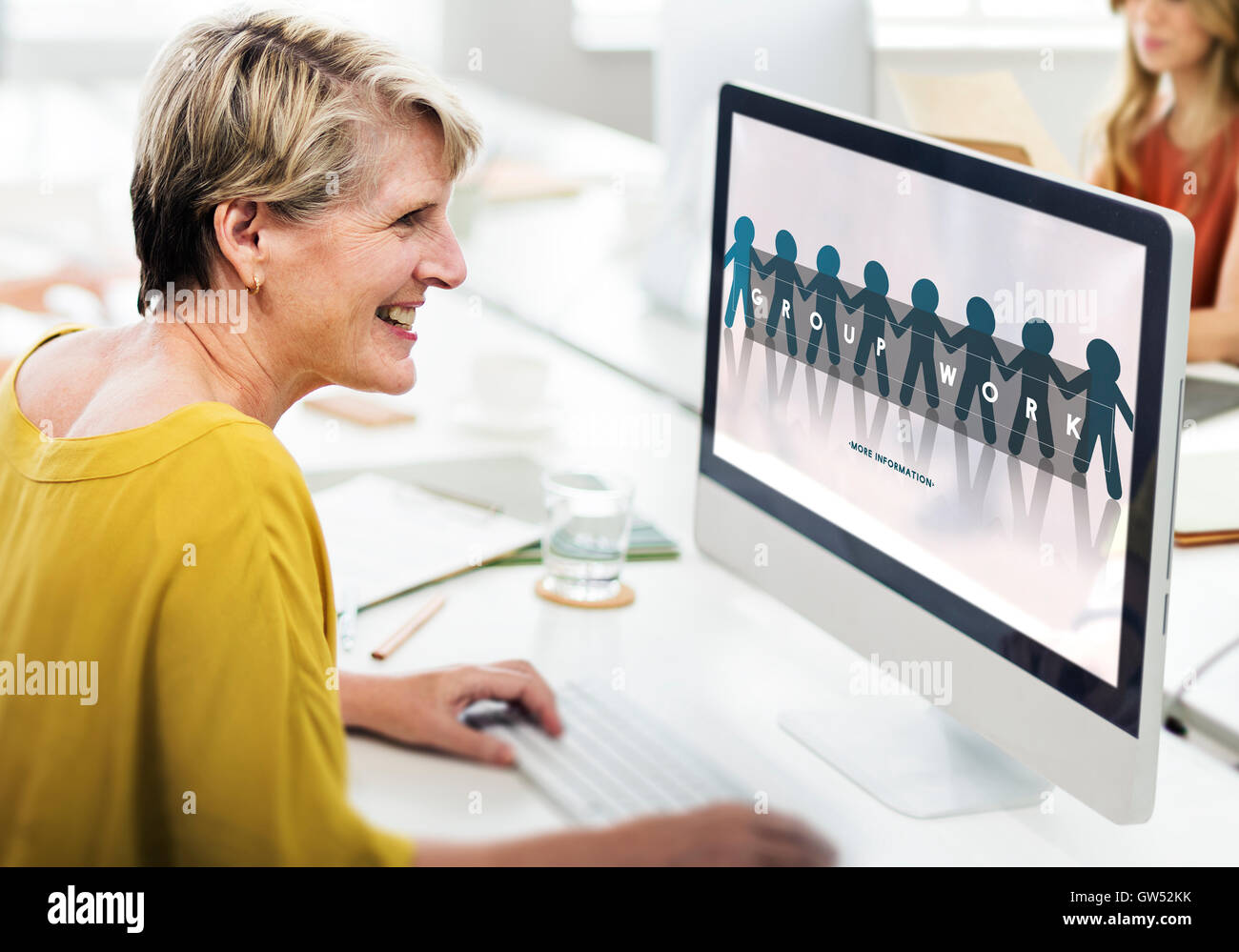 Group Team Work Organization Concept Stock Photo - Alamy