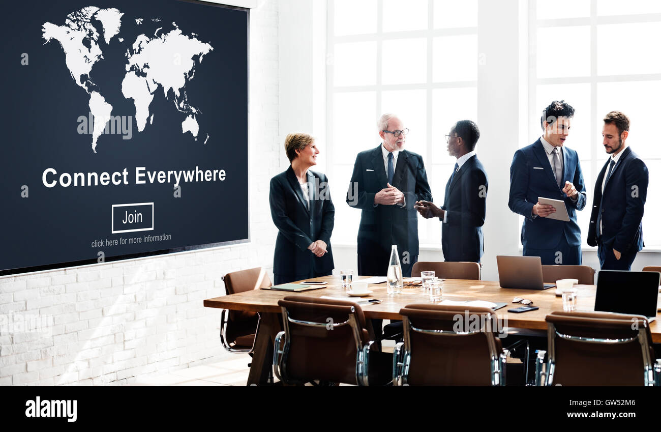 Connect Everywhere Networking Access Social Concept Stock Photo - Alamy