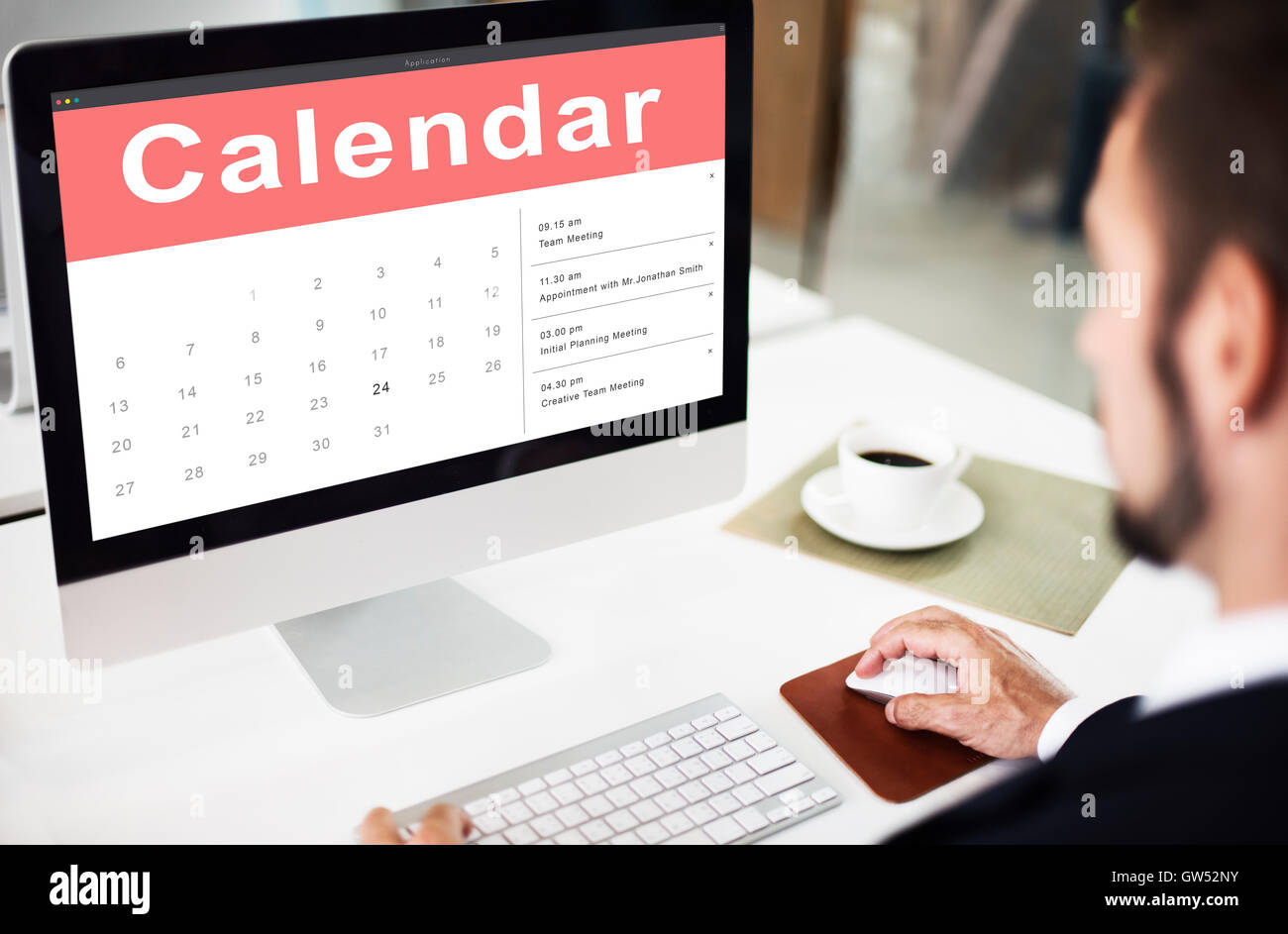 Calendar Appointment Meeting Date Concept Stock Photo - Alamy