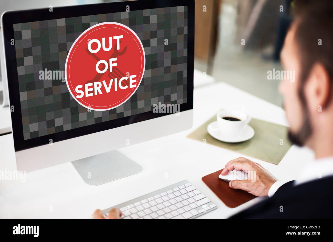Out Of Service Sign Graphic Concept Stock Photo - Alamy