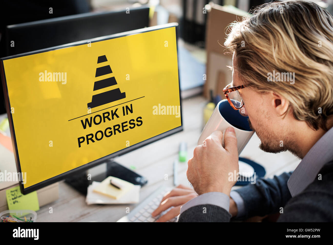 Under Construction Technical Problems Progress Concept Stock Photo - Alamy