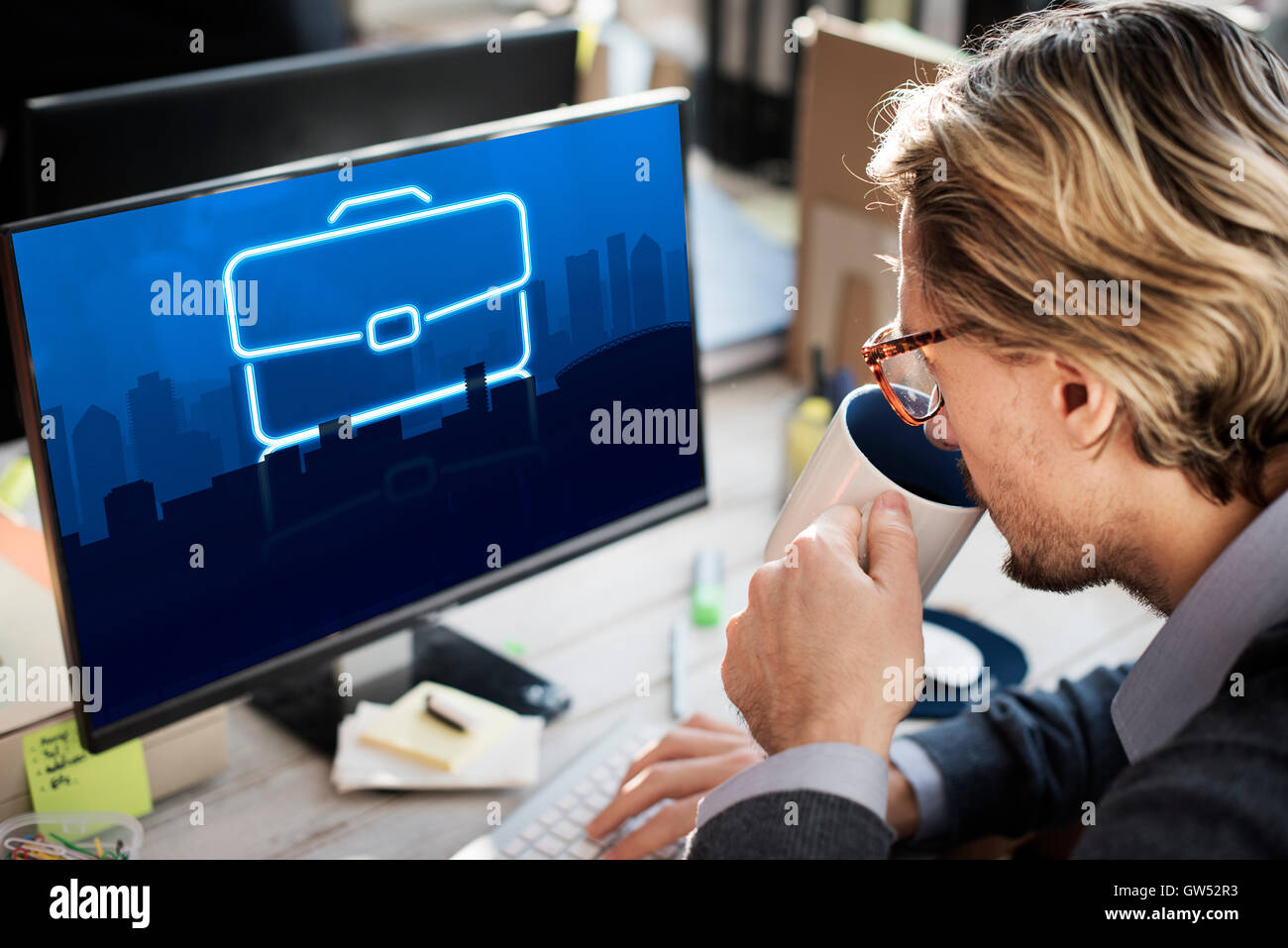 Suitcase Case Business Work Bag Concept Stock Photo - Alamy