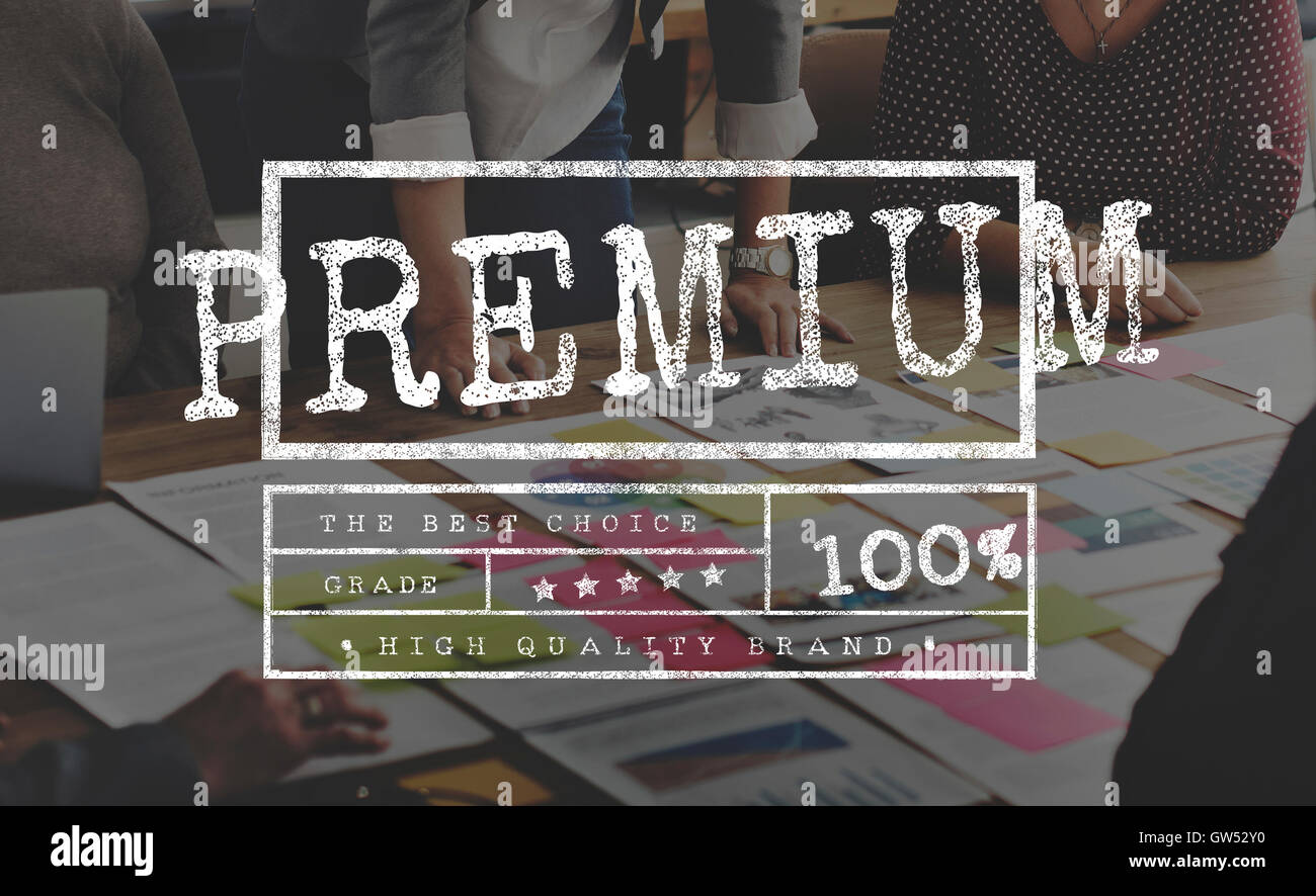 Premium Quality Value Worth Best Graphic Concept Stock Photo - Alamy