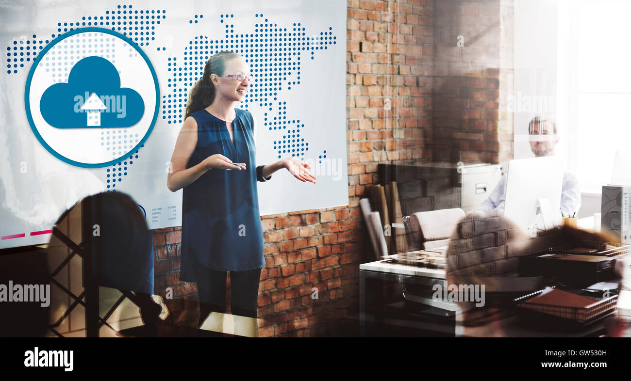 Cloud Computing Globalization Connection Technology Concept Stock Photo ...