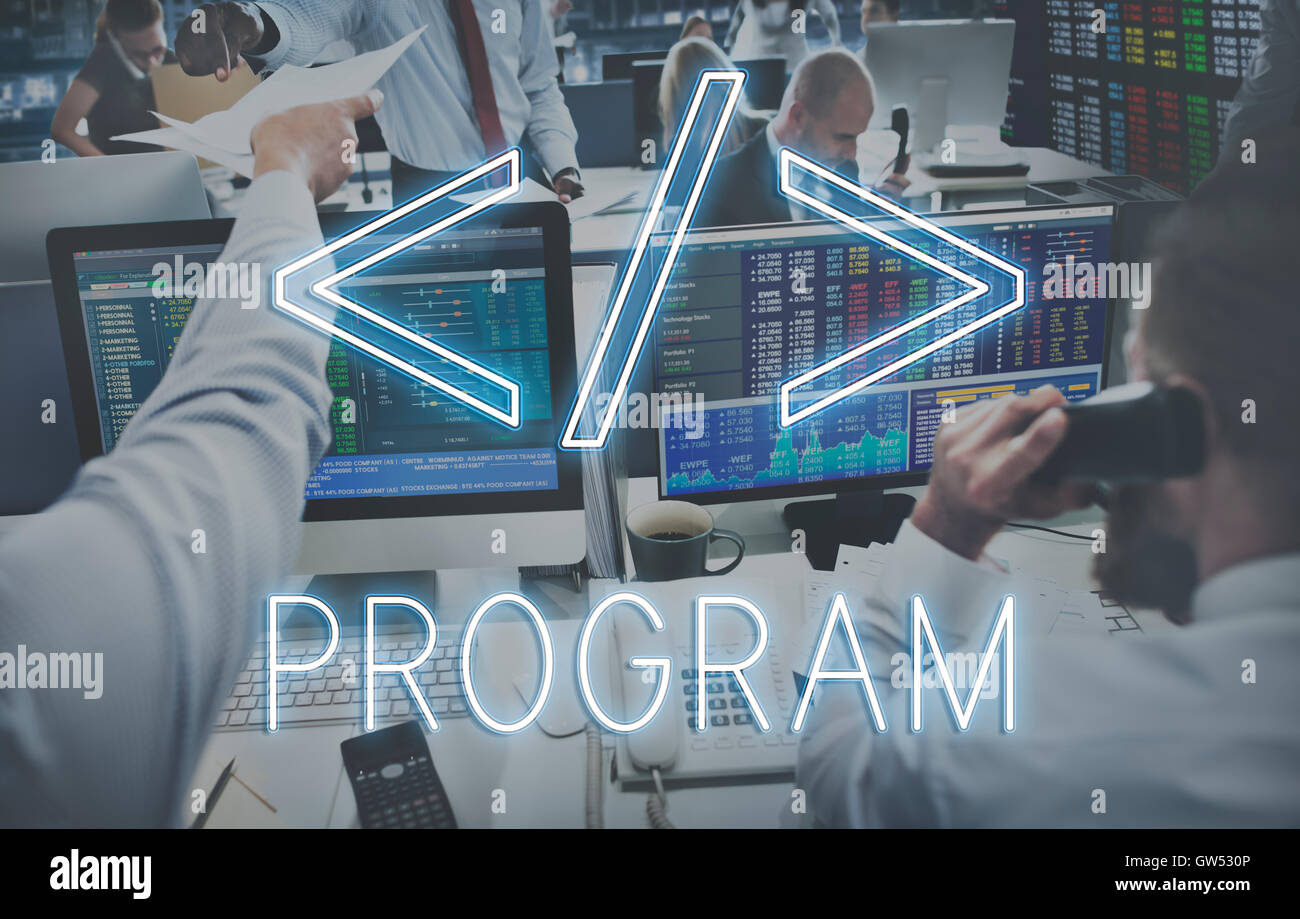 Computer Code HTML Symbol Graphic Concept Stock Photo - Alamy