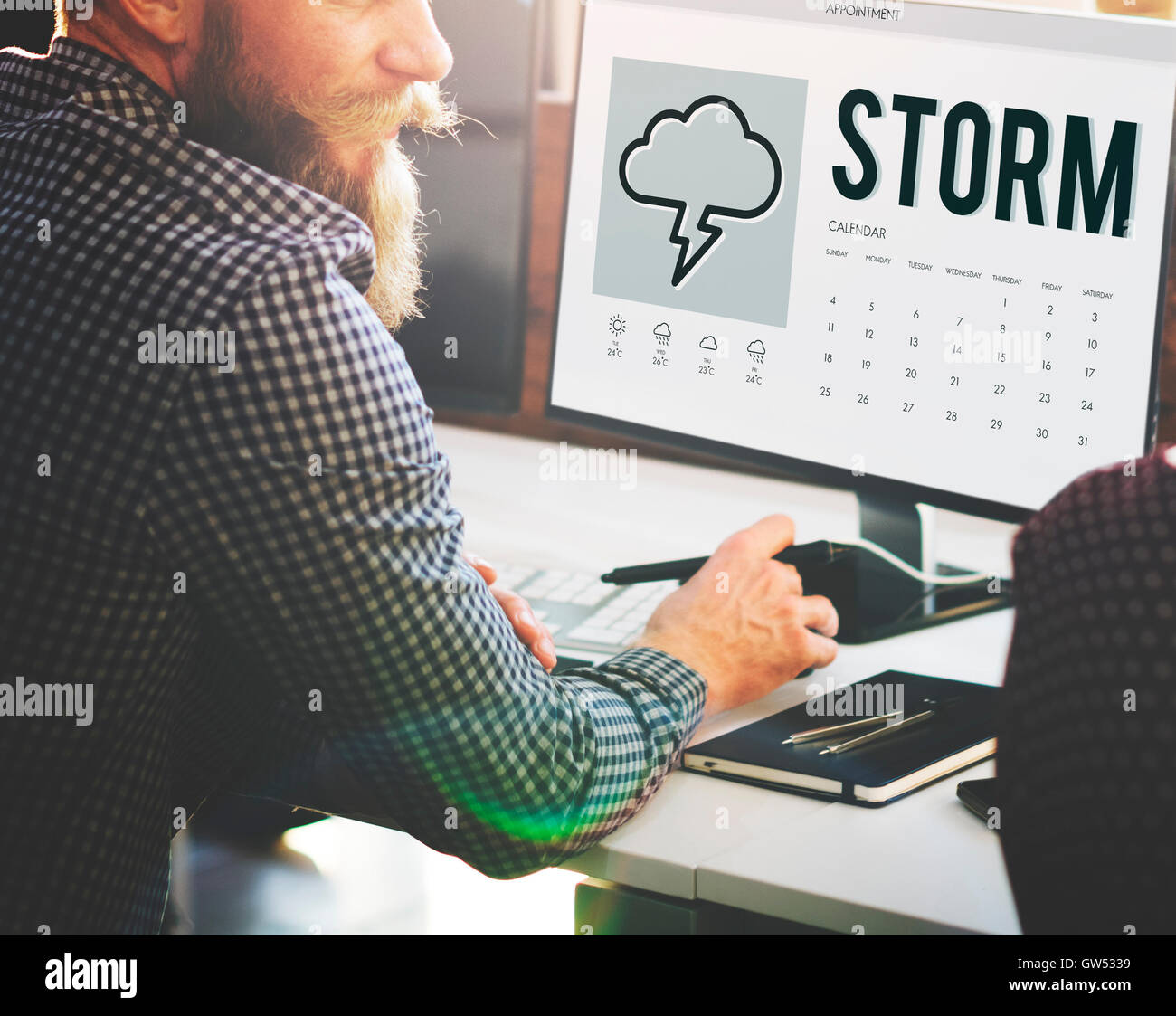Forecast Overcast Weather Report Concept Stock Photo - Alamy