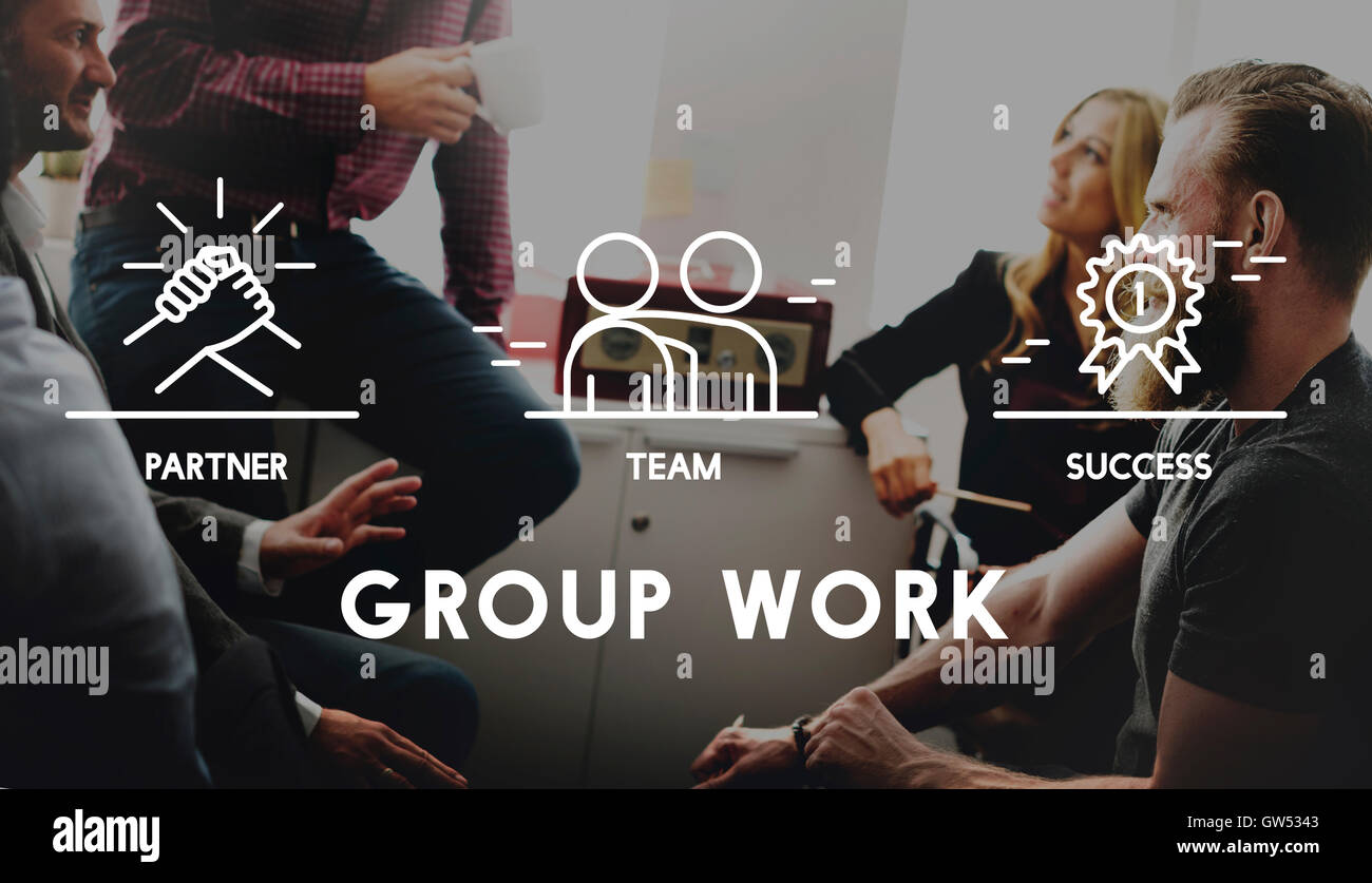 Group Team Work Organization Concept Stock Photo - Alamy