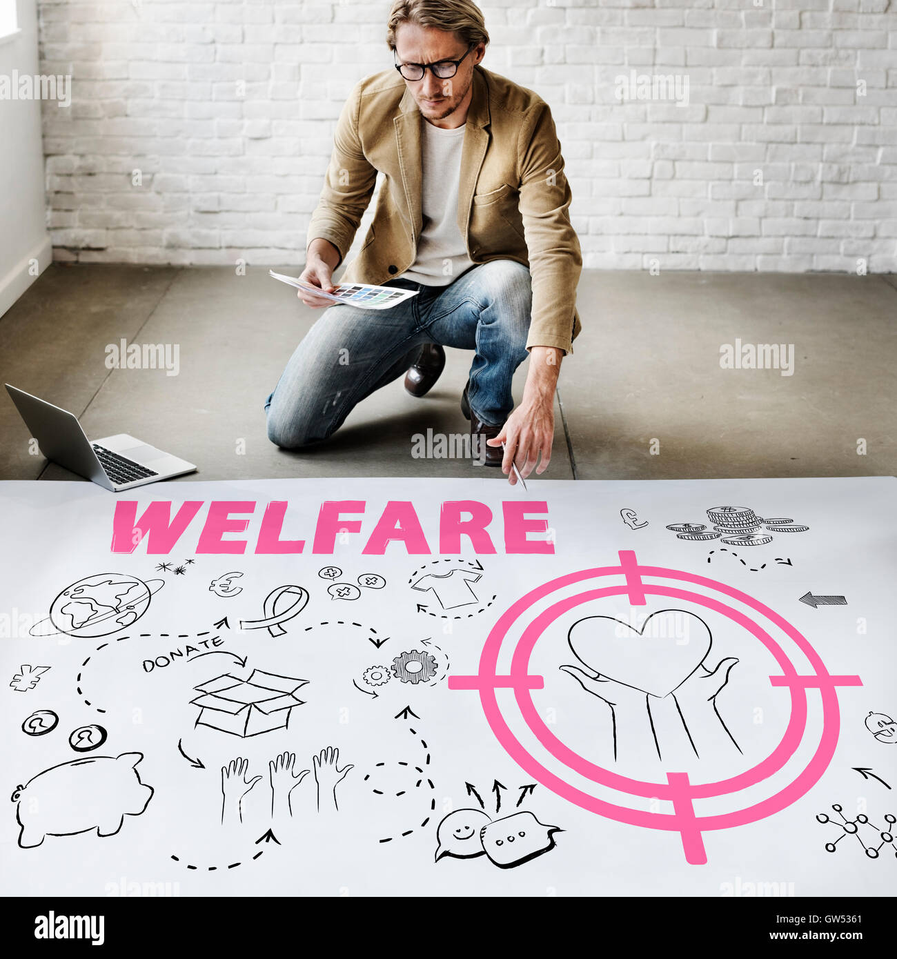 Donations Foundation Giving Help Welfare Charity Concept Stock Photo ...