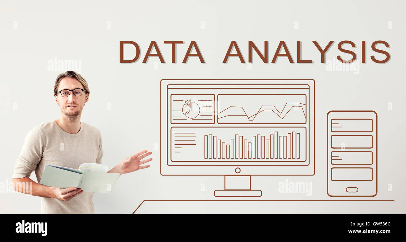 Data Analytics Progress Summary Computer Concept Stock Photo - Alamy