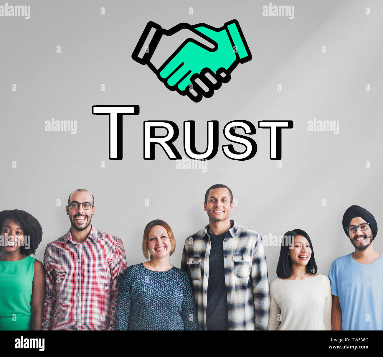 Trust Handshake Partnership Coooperation Graphic Concept Stock Photo ...