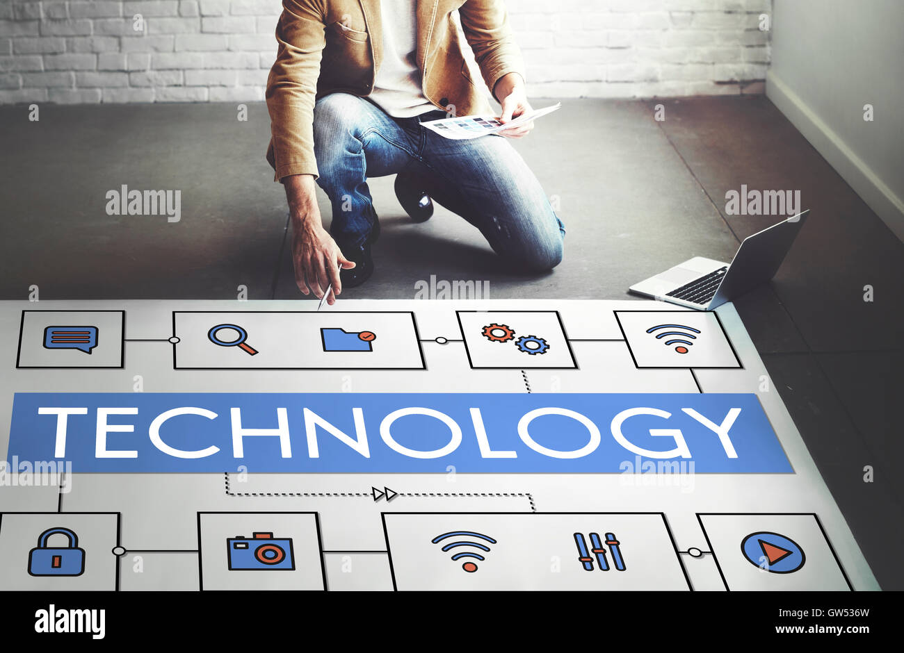 Technology Connection Innovation Internet Communication Concept Stock ...