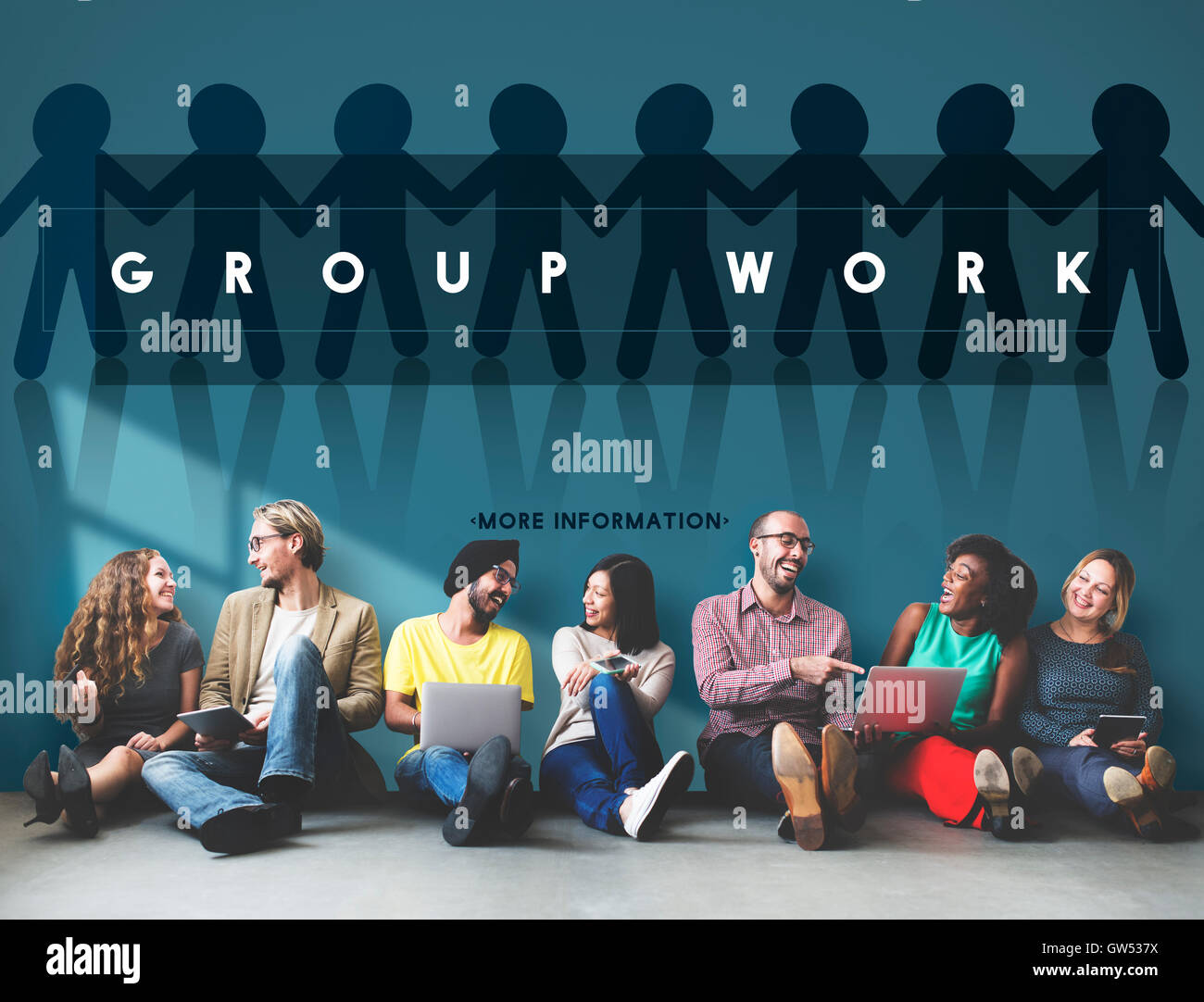 Group Team Work Organization Concept Stock Photo - Alamy