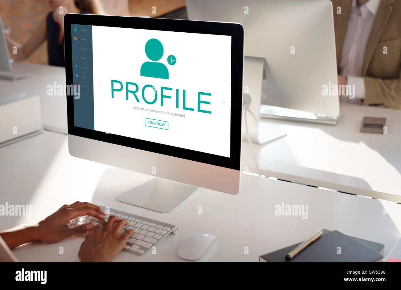 User Account Profile Social Network Concept Stock Photo - Alamy