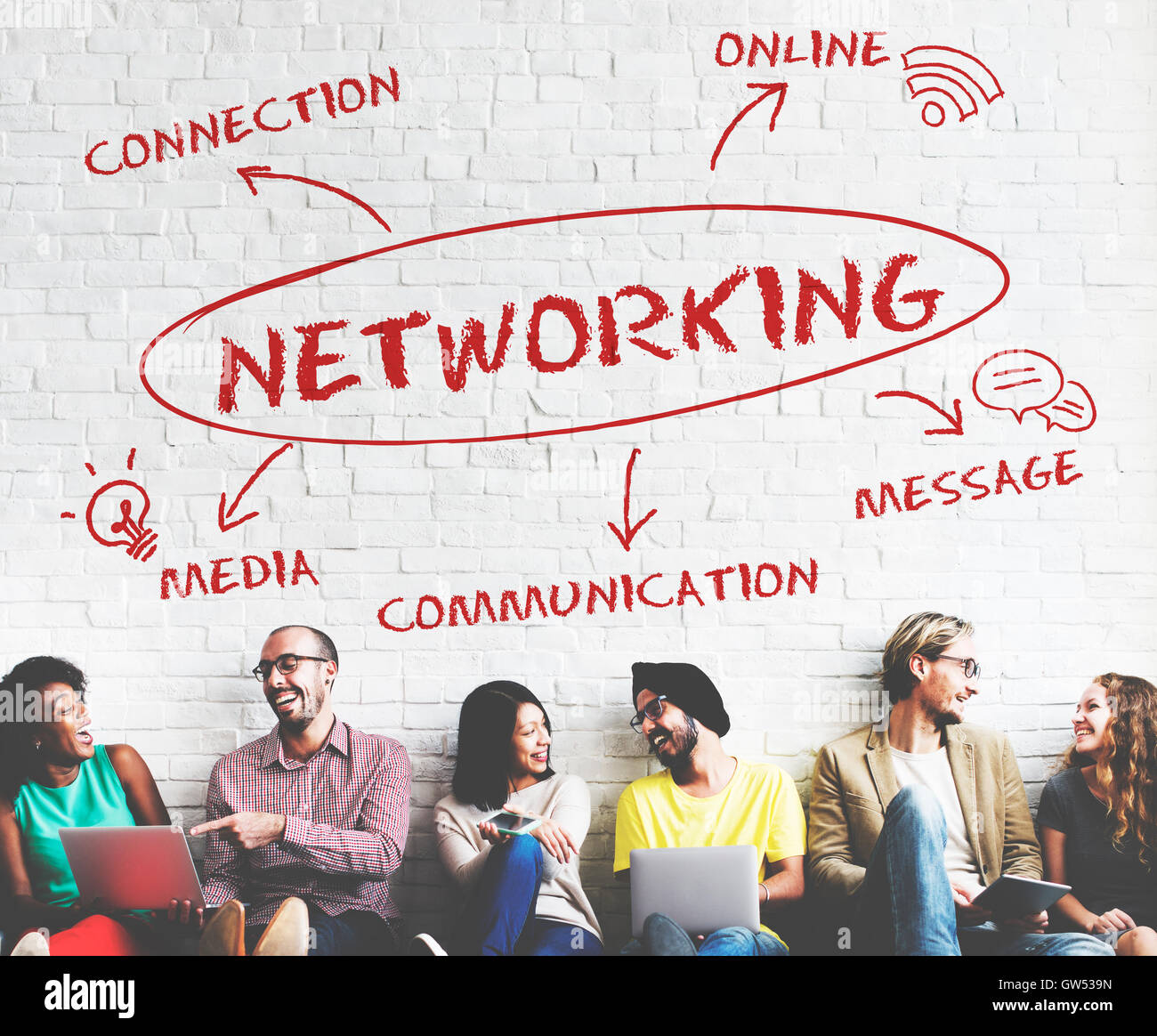 Social Media Communication Connection Network Concept Stock Photo - Alamy