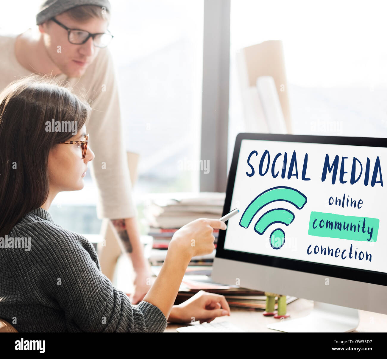 Networking communication Connection Share Ideas Concept Stock Photo - Alamy