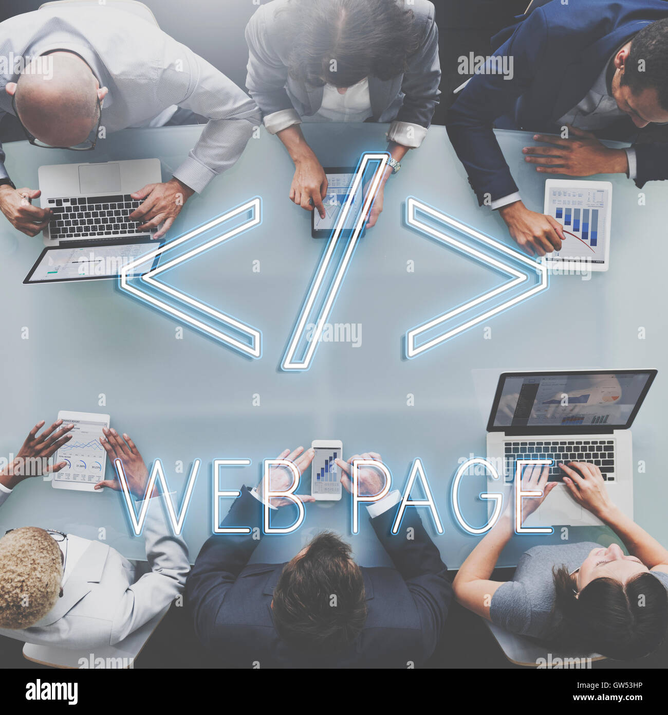 Computer Code HTML Symbol Graphic Concept Stock Photo - Alamy