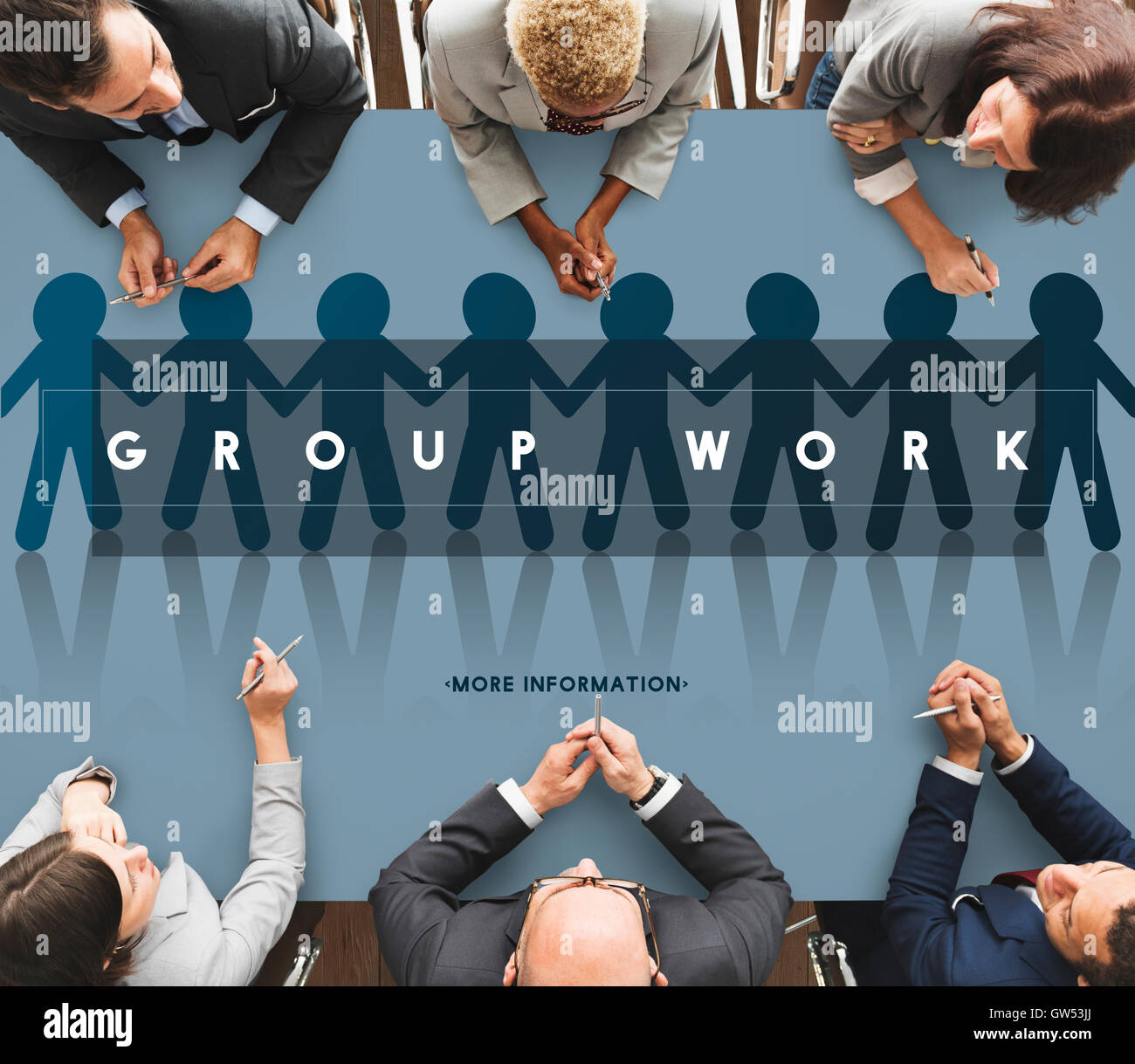 Group Team Work Organization Concept Stock Photo - Alamy